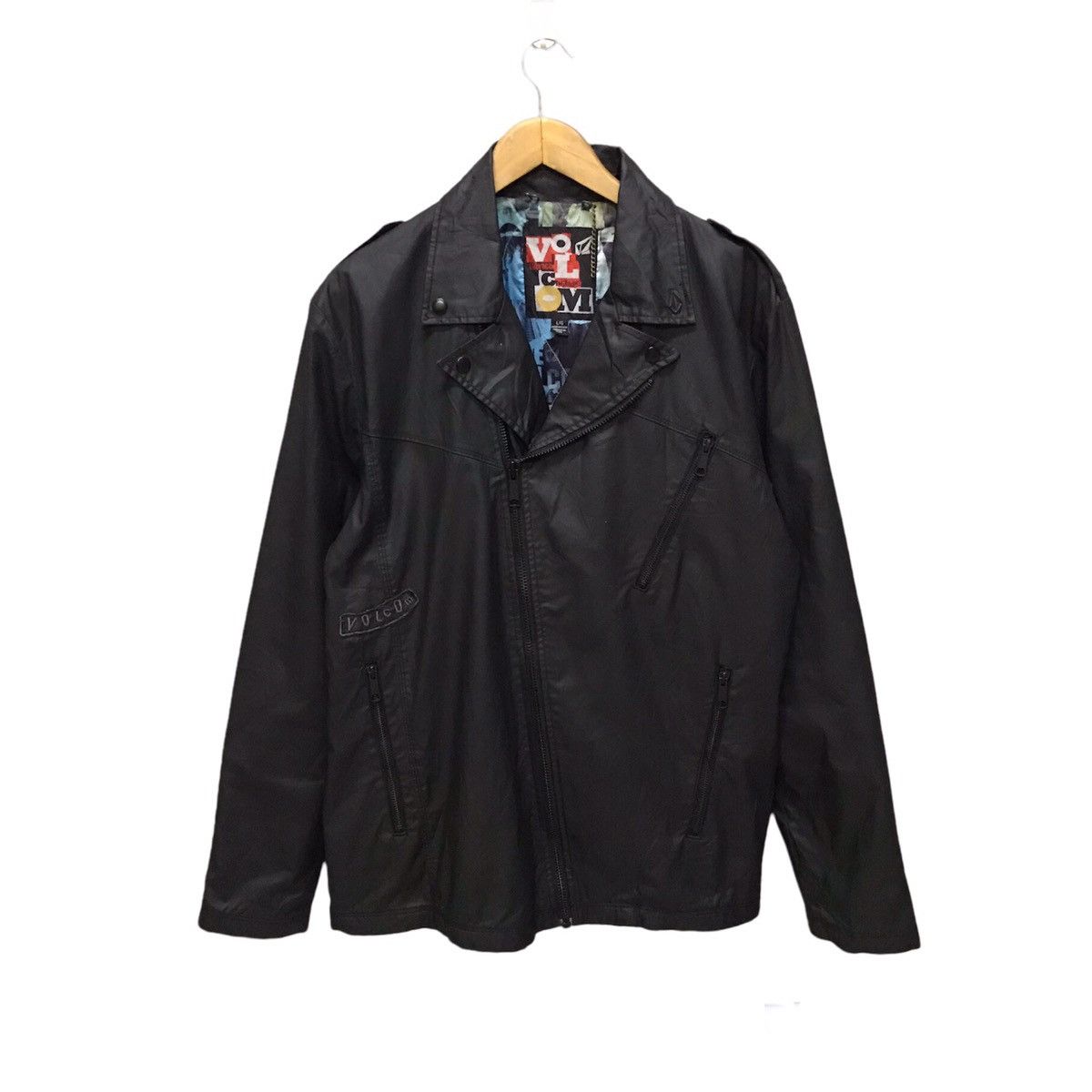 Streetwear × Volcom Volcom biker jacket double collar | Grailed