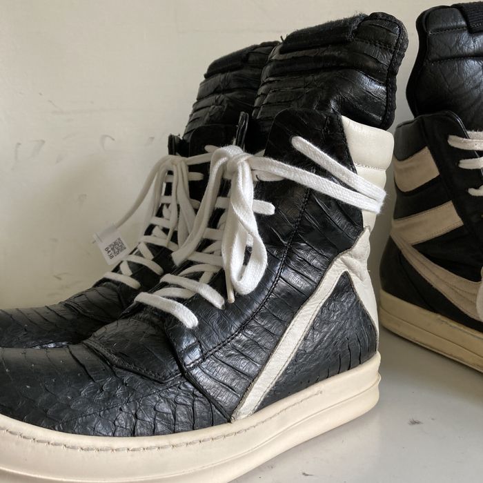Rick Owens B438 Mainline 13SS Snakeskin Geobasket | Grailed