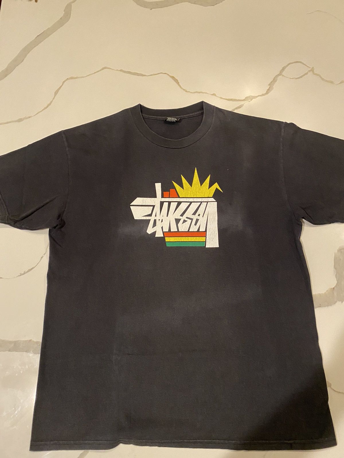 Stussy Vintage Stussy Rasta Logo Tee | Grailed