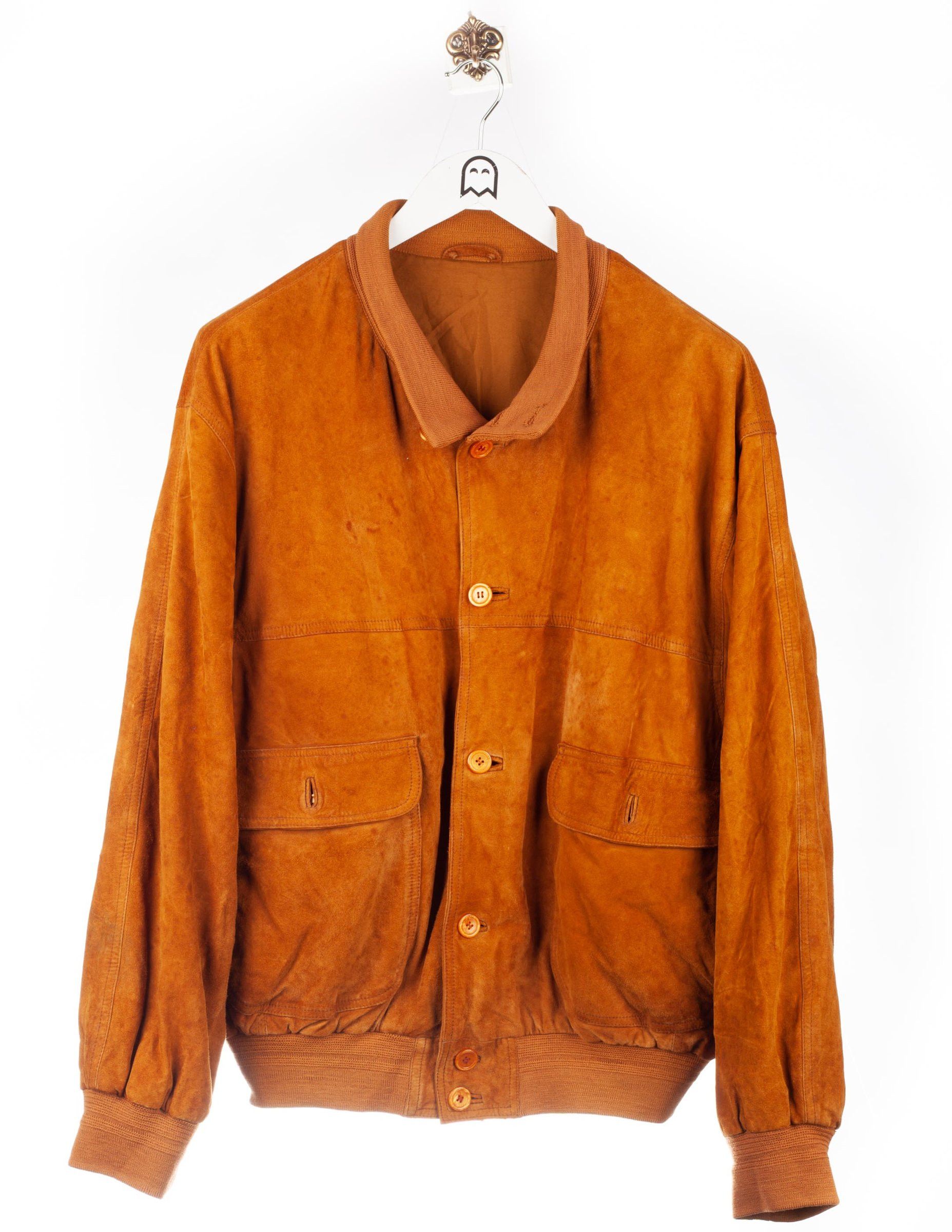Vintage Vintage Second Hand Leather Jacket Suede Look Brown | Grailed