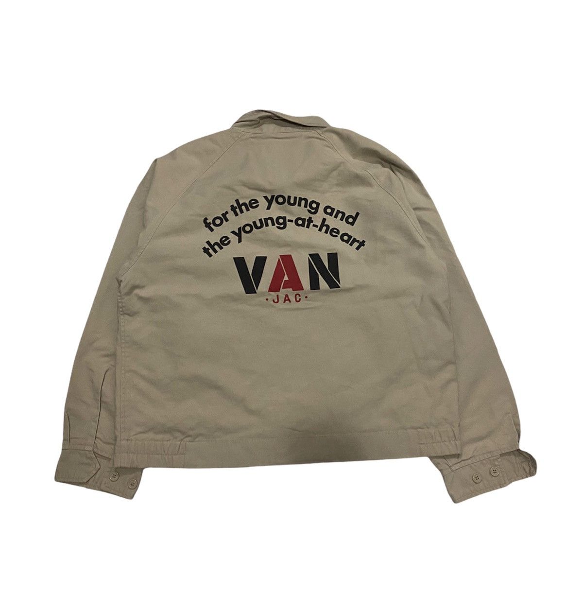 Van × Vintage Van Jac Big Logo Harrington Jacket | Grailed