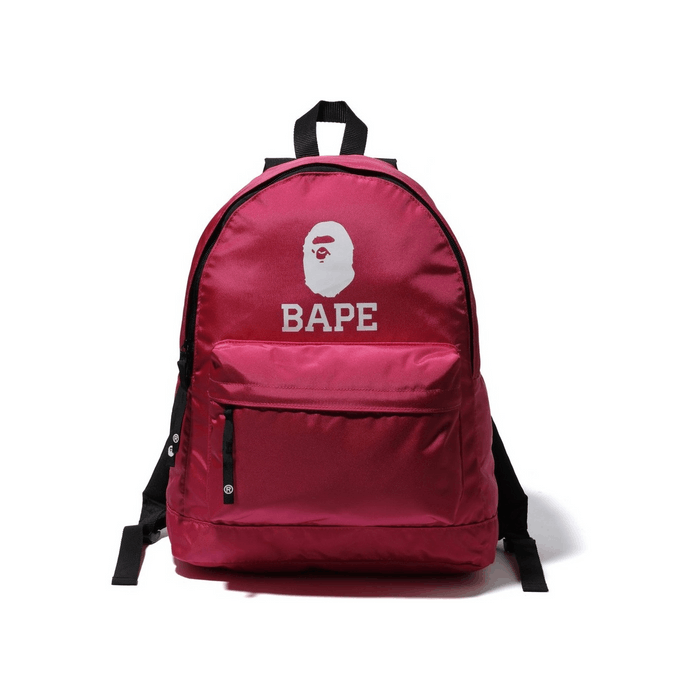 Bape BAPE BACKPACK Logo Pink Book Bag A Bathing Ape New | Grailed