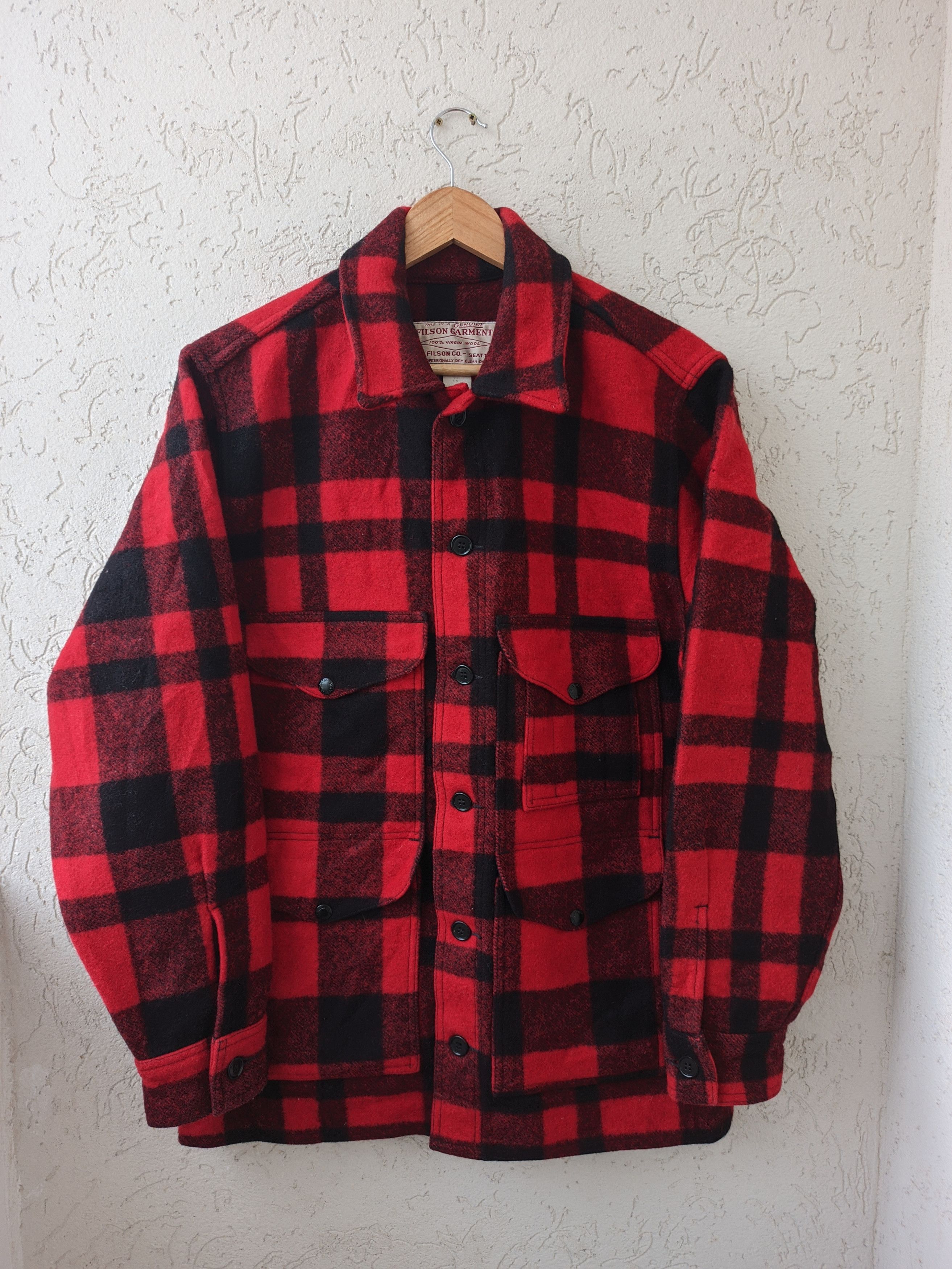 Filson × Vintage ICONIC FILSON GARMENT MACKINAW WOOL PLAID CRUISER ...