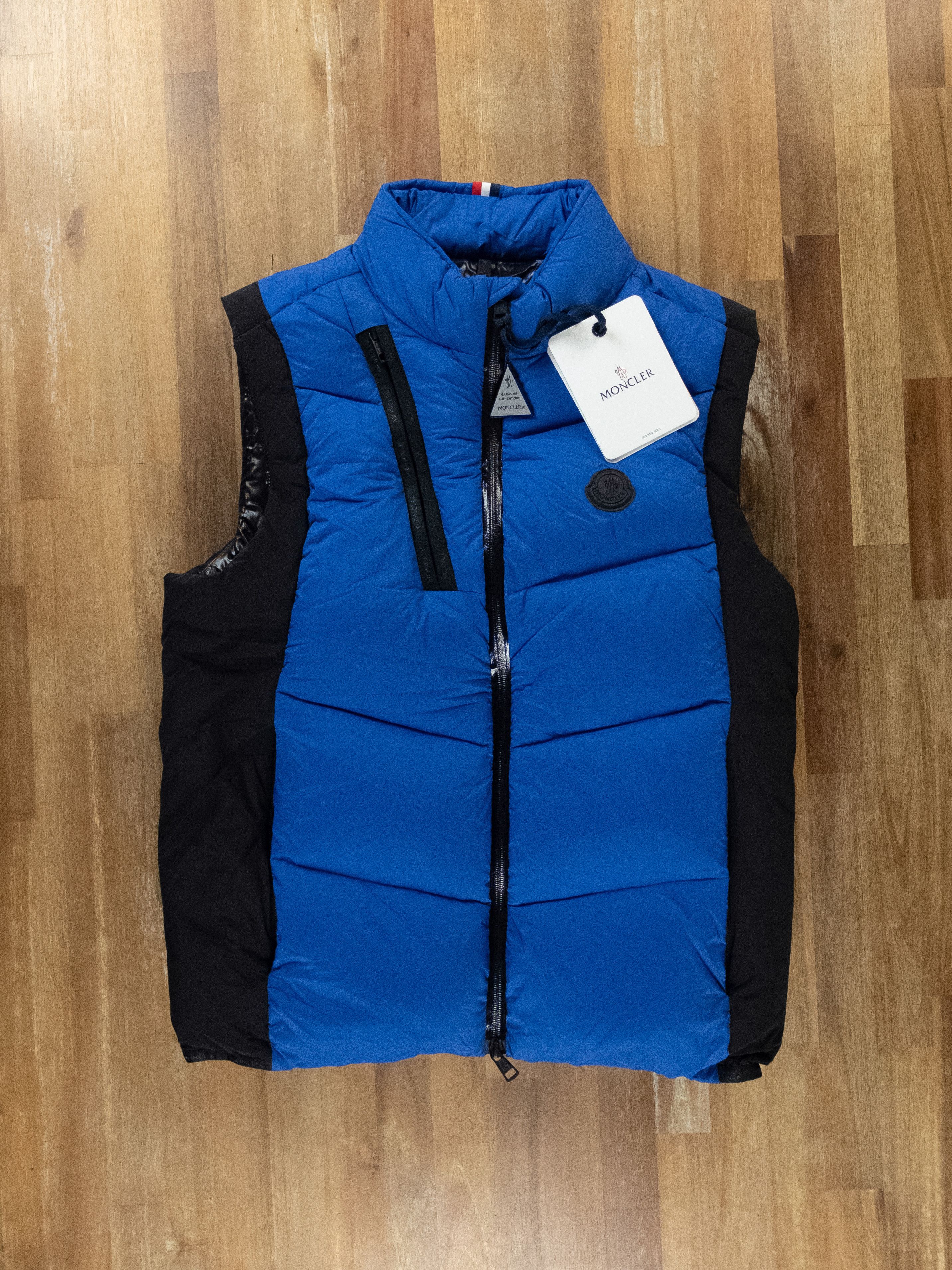 Moncler MONCLER Jacot blue padded down puffer vest gilet Medium / 2 ...