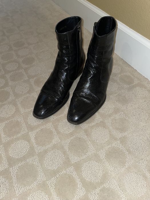 Saint Laurent Paris Saint Laurent Wyatt Boots Scaled Leather | Grailed