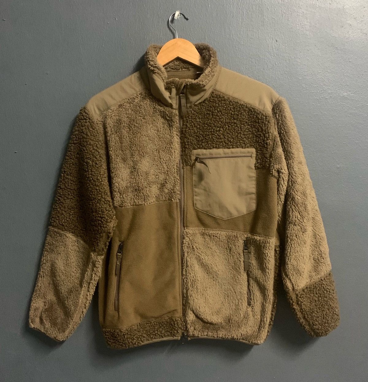 Engineered Garments Engineered Garments fleece sherpa patch jacket ...