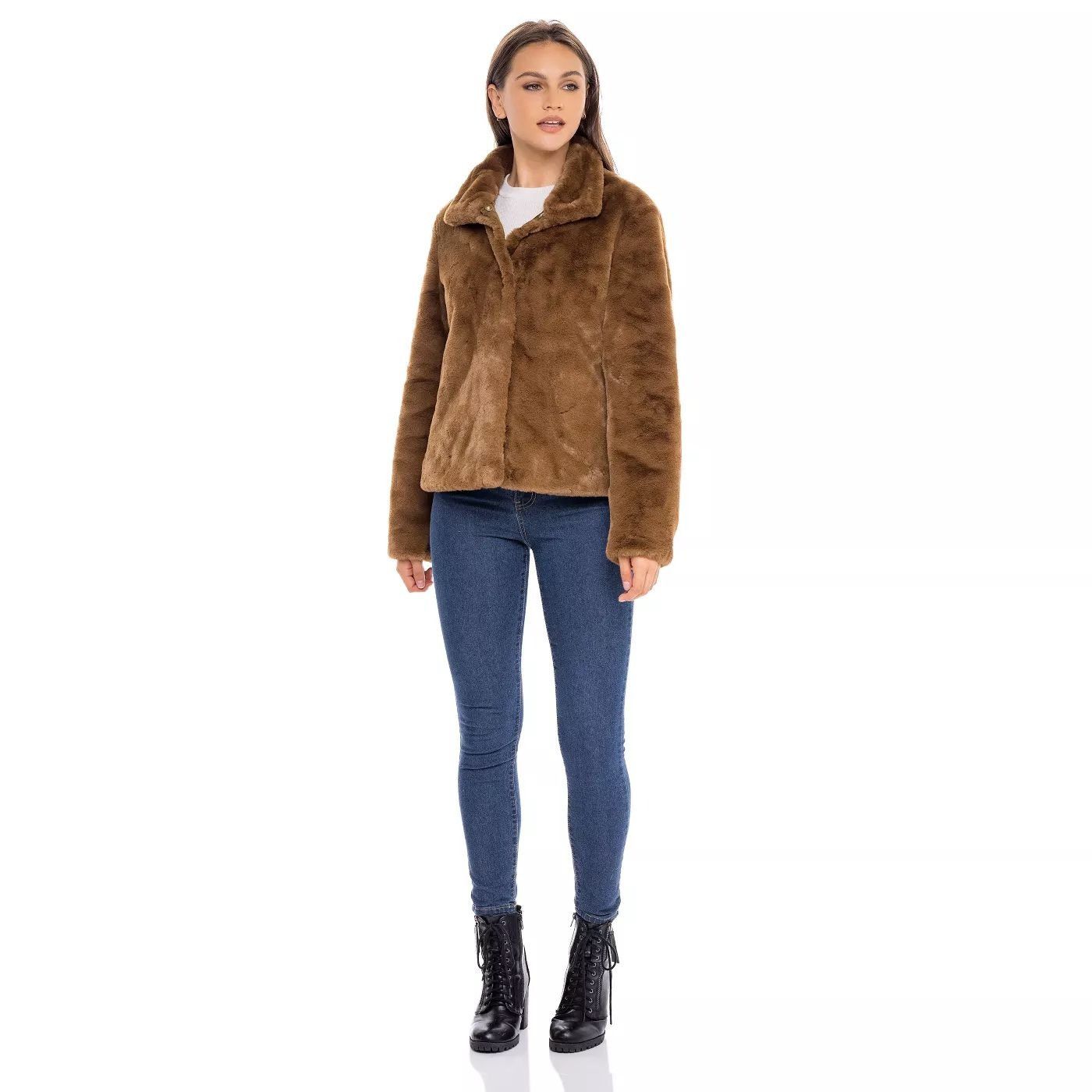 Other S.E.B. By SEBBY Light Brown Faux Fur Reversible Jacket | Grailed