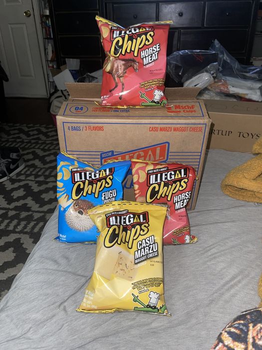 Rare ️FINAL PRICE DROP ️MSCHF illegal chips flavors - 4 bags | Grailed