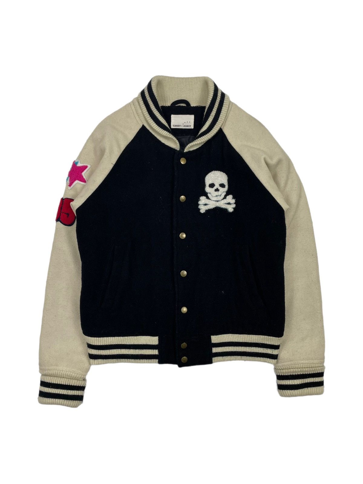 Varsity Japanese Brand Candy Robot Varsity Jacket | Grailed
