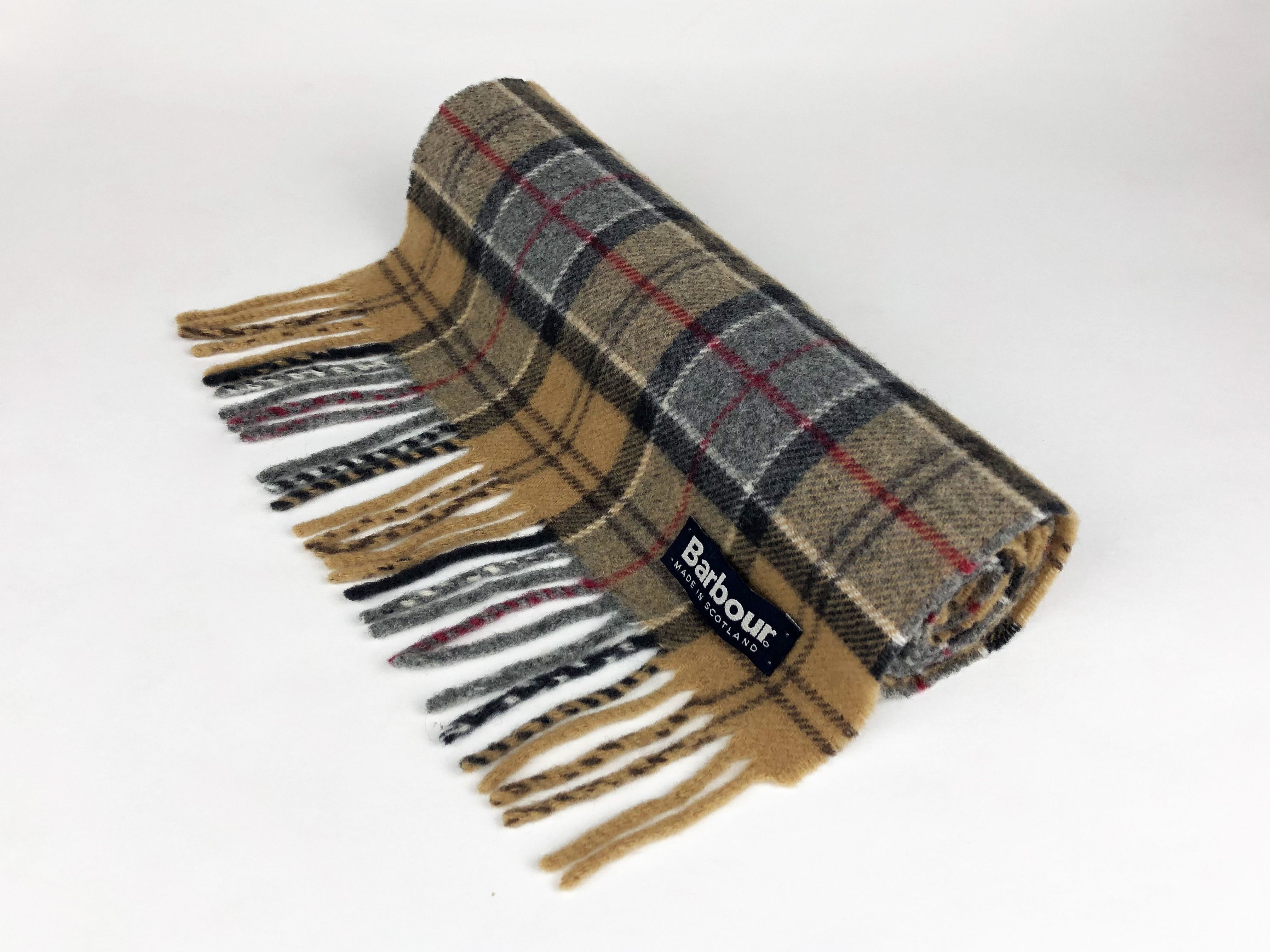 Barbour Vintage Made in Scotland Barbour Wool Tartan Scarf | Grailed