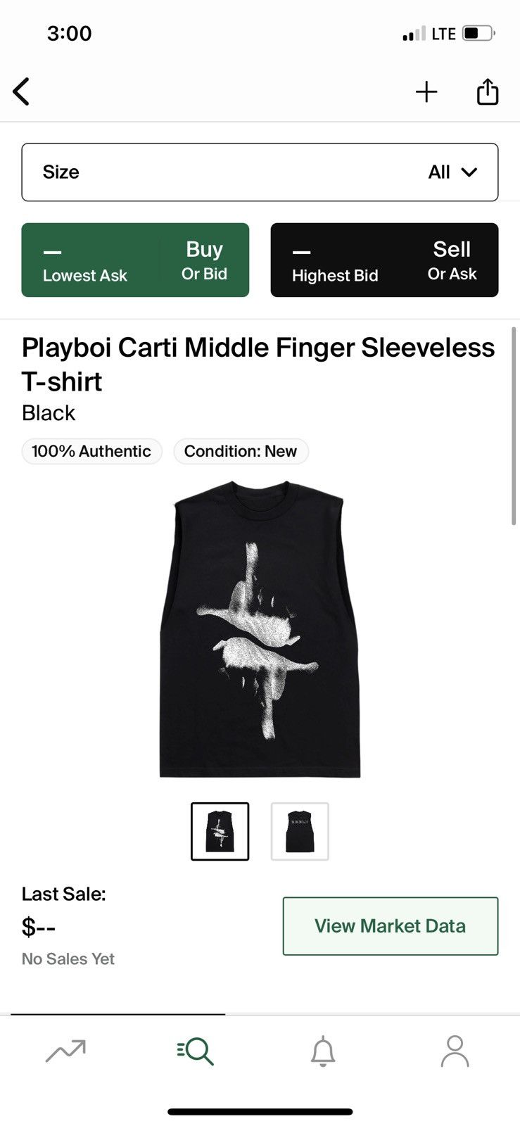 Playboi Carti Very rare. WLR middle finger cutoff merch | Grailed