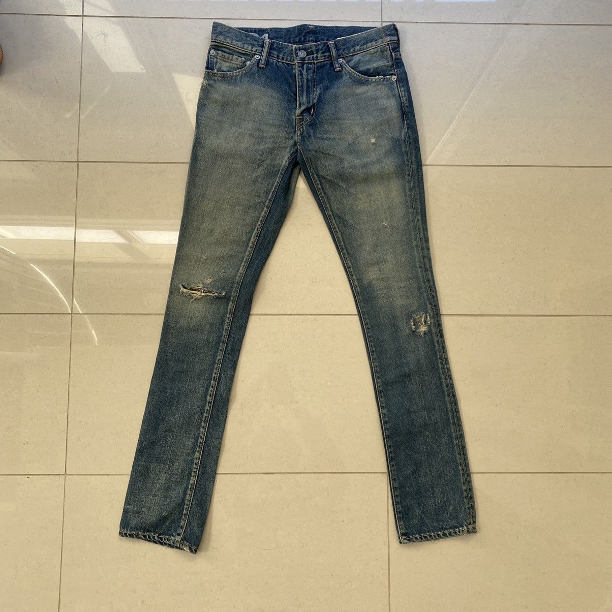 Visvim Visvim social structure denim w/ snake skin patch | Grailed