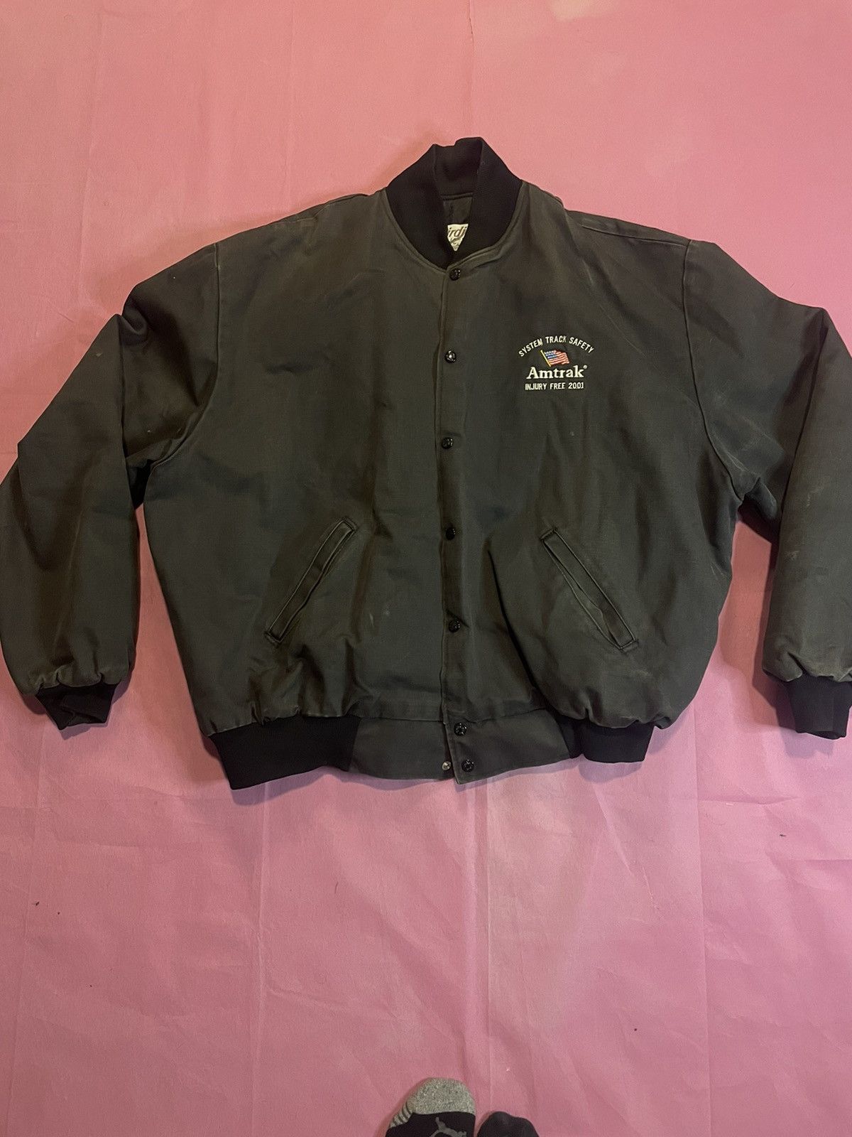 Made In Usa Birdie Vintage Bomber Amtrak Varsity Jacket Mens 5XL | Grailed