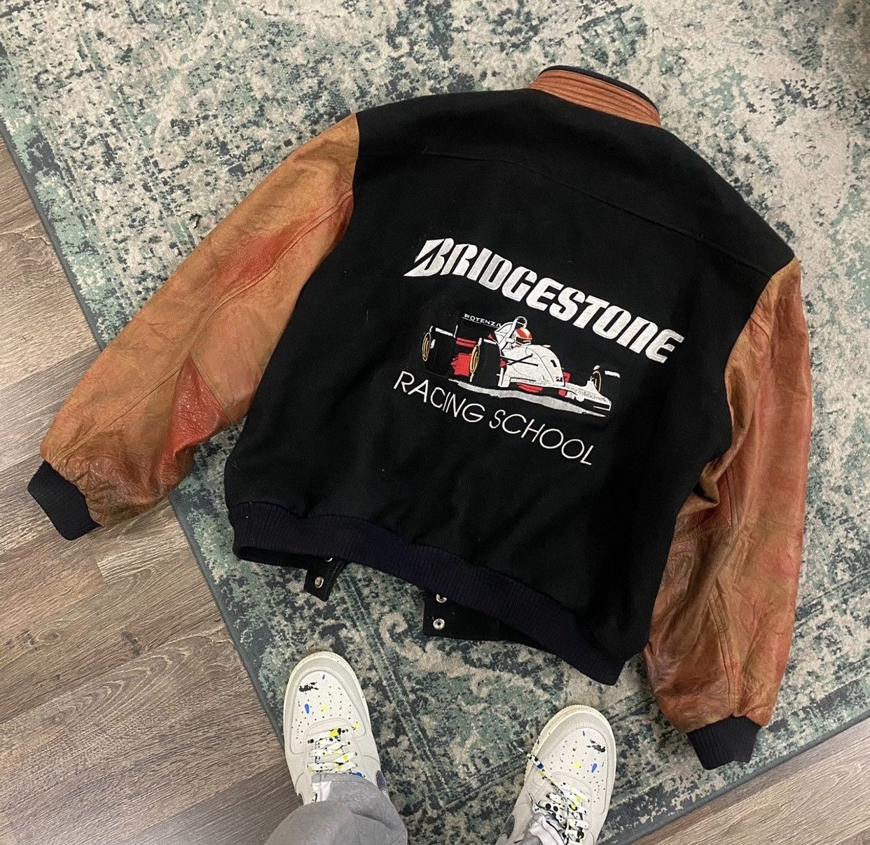 Racing × Streetwear × Vintage Vintage racing varsity jacket | Grailed