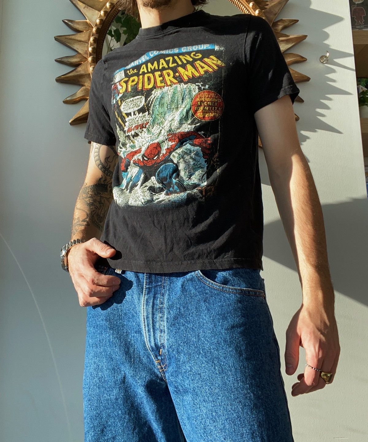 Marvel Comics × Streetwear Modern Marvel Comics Spider-Man Graphic Tee ...