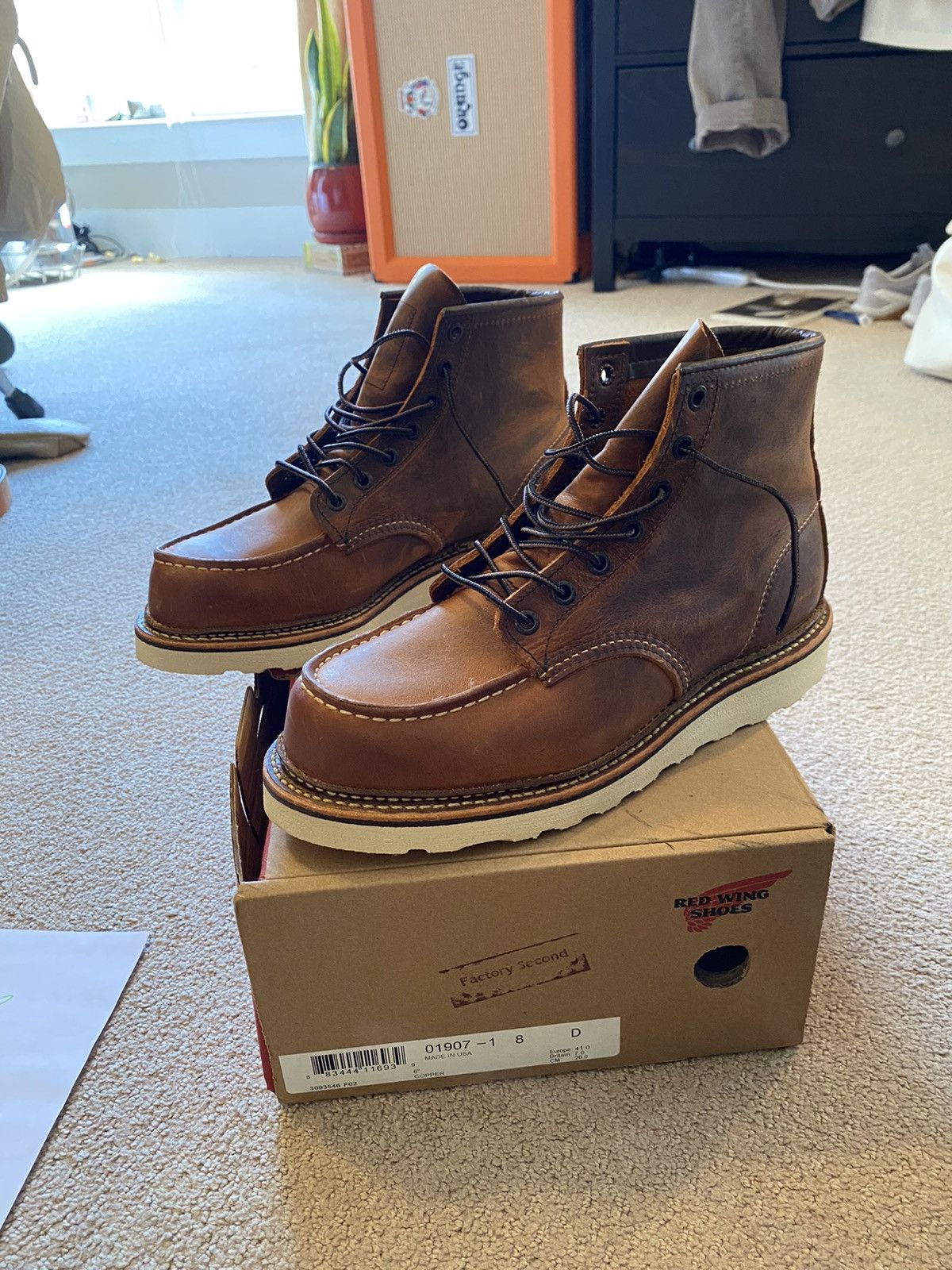 Red Wing 1907 6" Classic Moc Toe Copper Rough & Tough | Grailed