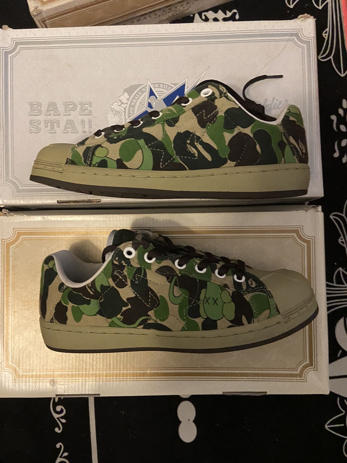 Bape × Kaws Kaws x Bapesta FS-020 Low Camo | Grailed