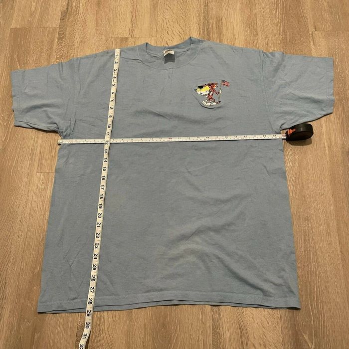 Anvil Chester Cheetah Cheetos Flags Embroidered Shirt XL Blue | Grailed