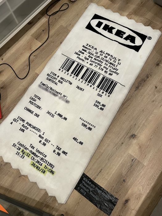 Ikea Ikea Virgil Abloh Receipt Rug | Grailed