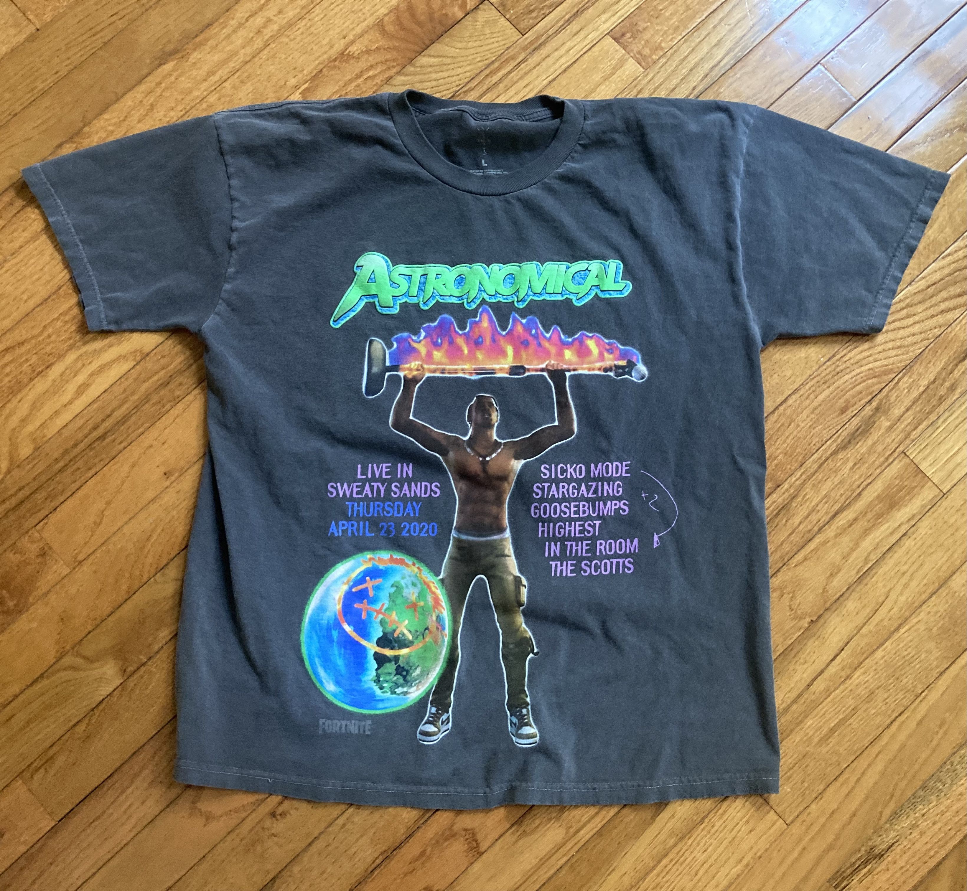 Travis Scott TRAVIS SCOTT X FORTNITE BACK BLING TEE | Grailed