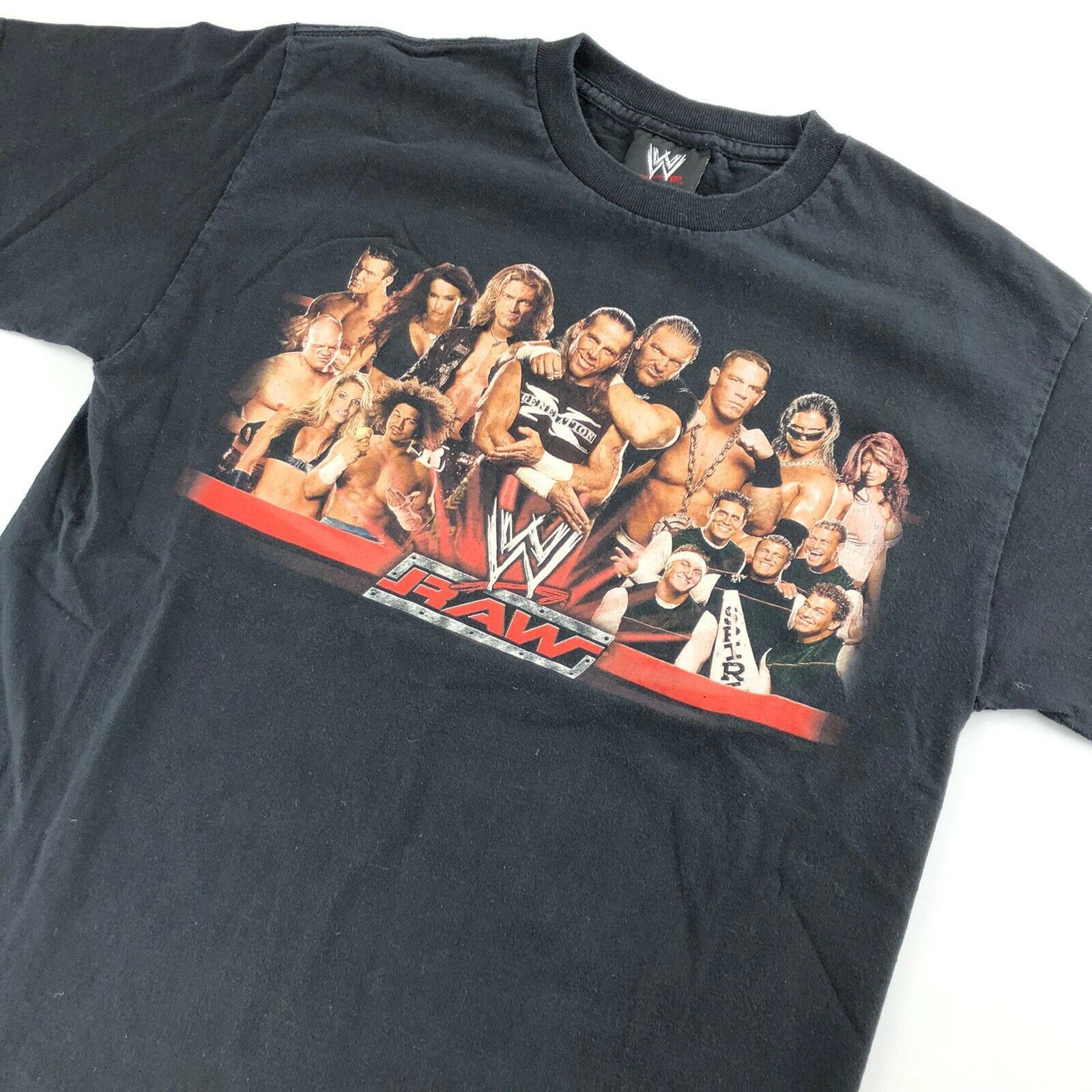 Wwe WWE Raw T Shirt Medium Wrestler Graphic John Cena Wrestling Black ...