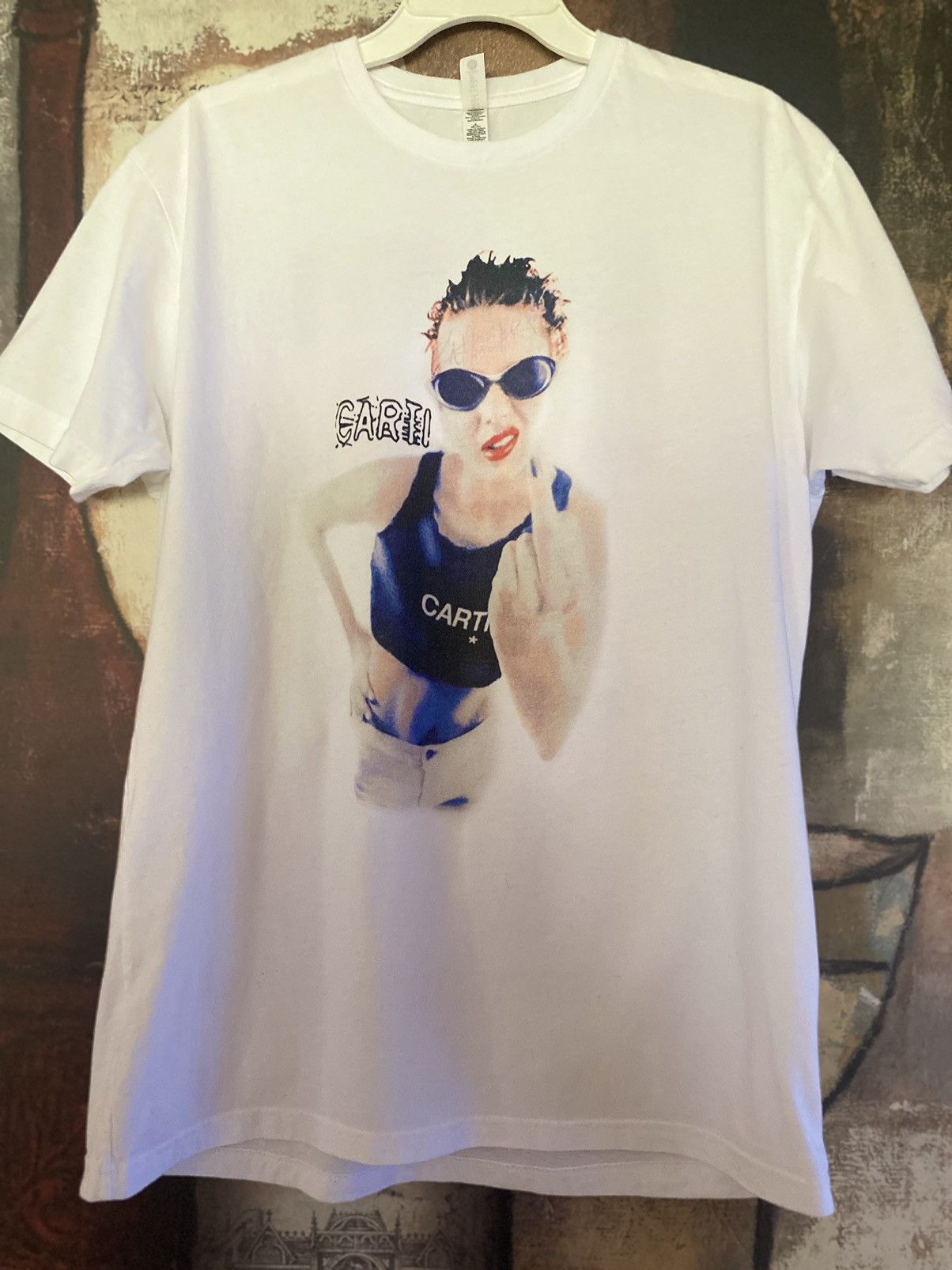 Playboi Carti Playboi Carti Middle finger tee- White | Grailed