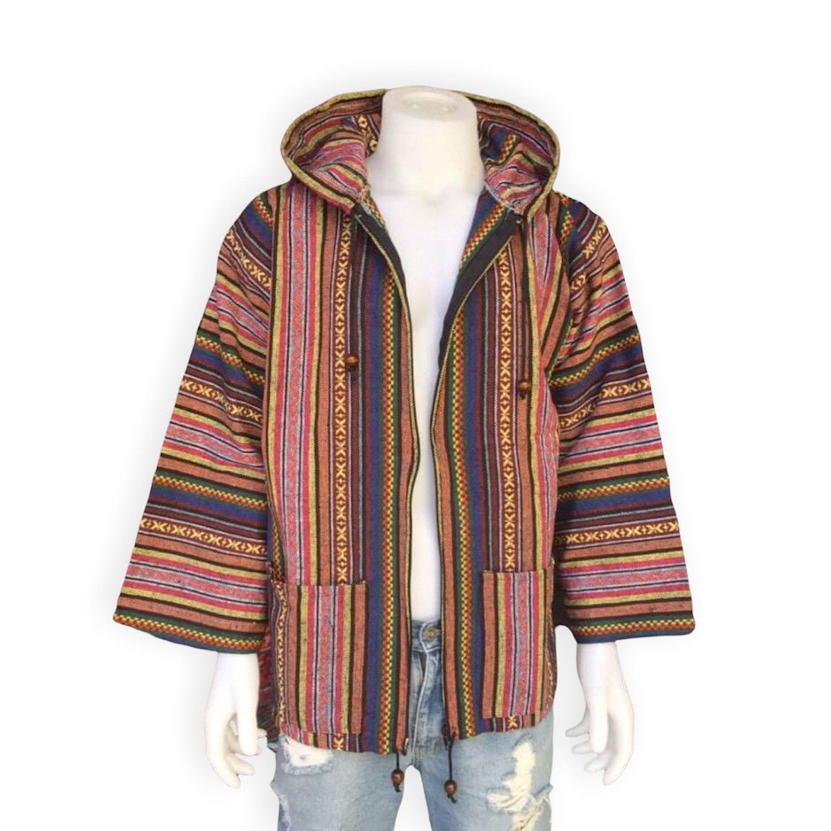 Outdoor Life × Streetwear × Vintage Light Jacket with Hood Thai Style ...