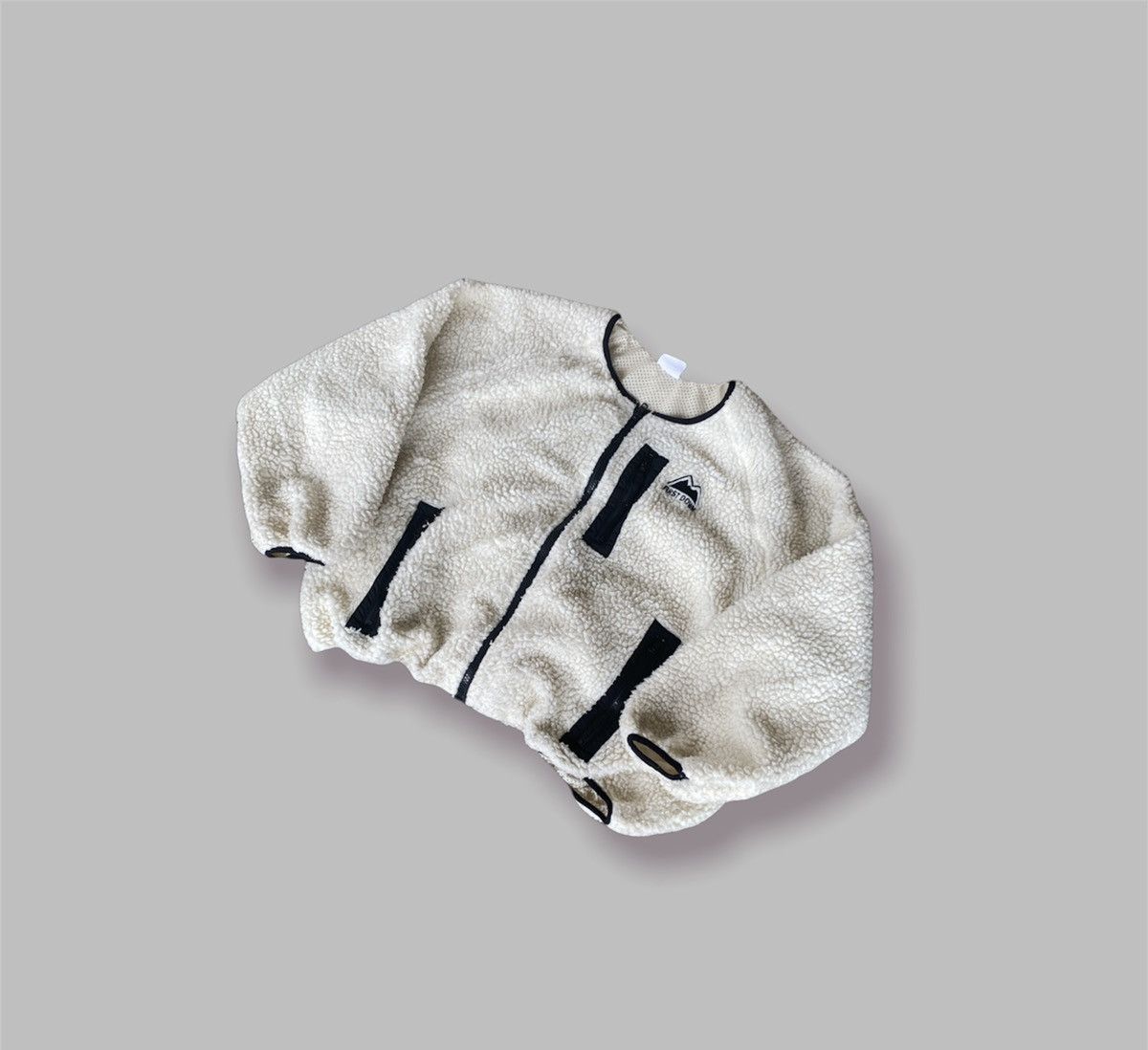 Japanese Brand Vintage First Down Fleece Sherpa Jacket Deep Pile Retro ...