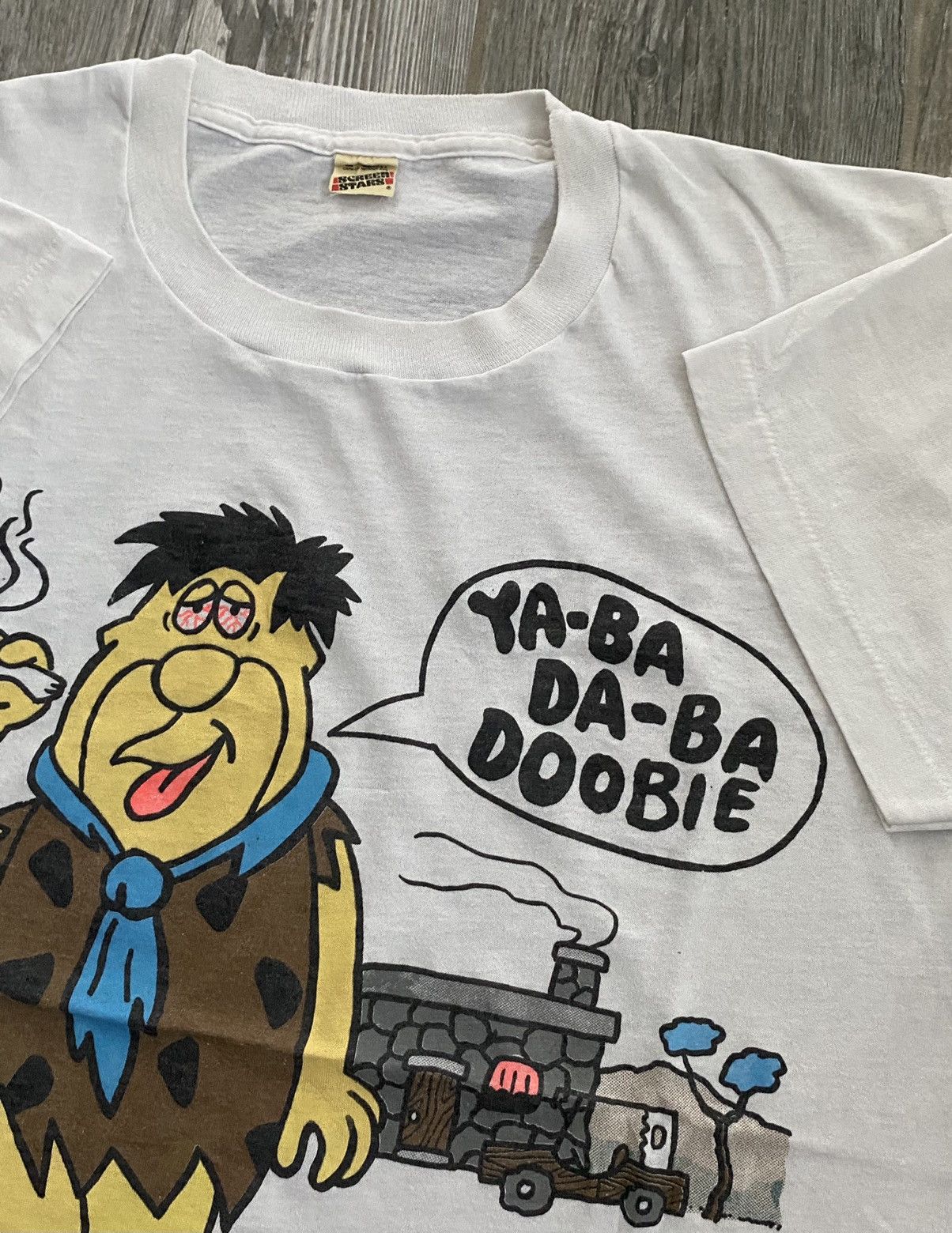 Cartoon Network × Vintage 🔥1989 Single Stitch Flintstones Yaba Daba ...
