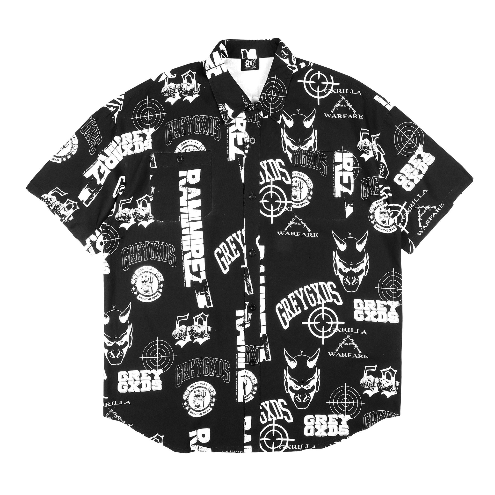 G59 Records G59 Ramirez Greygxds Warfare Rayon Shirt | Grailed