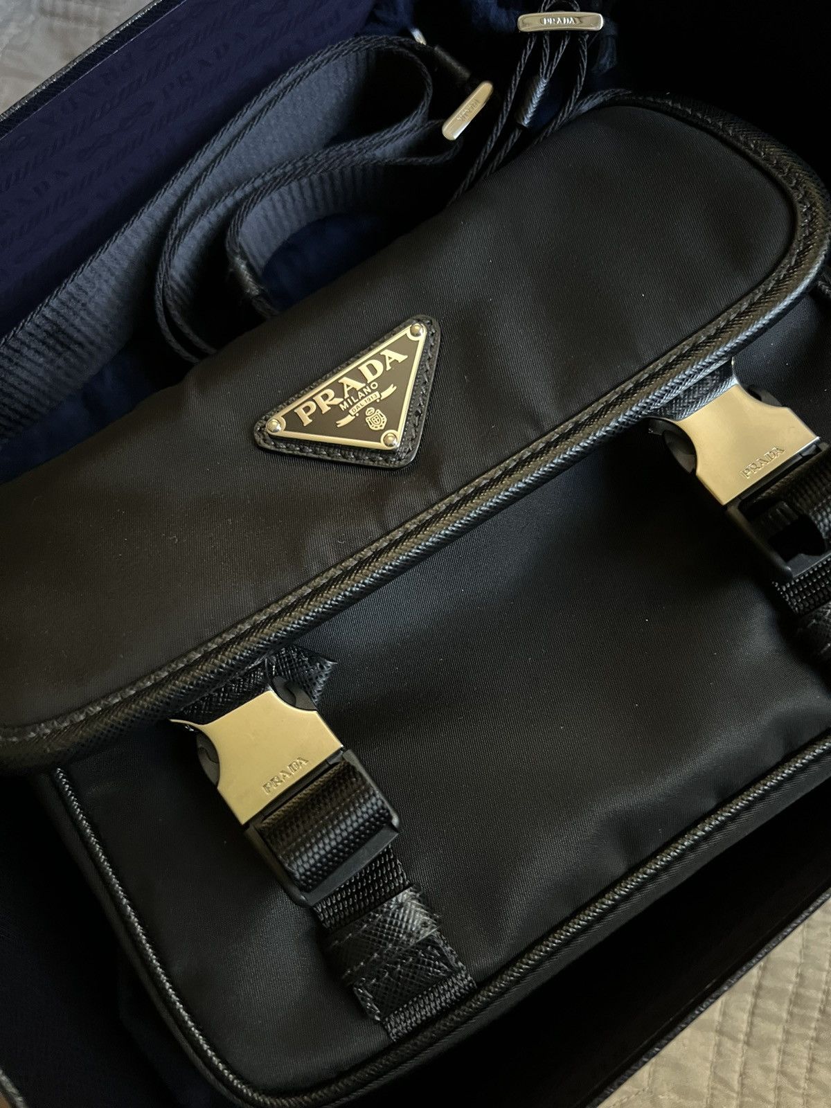 Prada Prada shoulder bag trunk with detachable pouch | Grailed