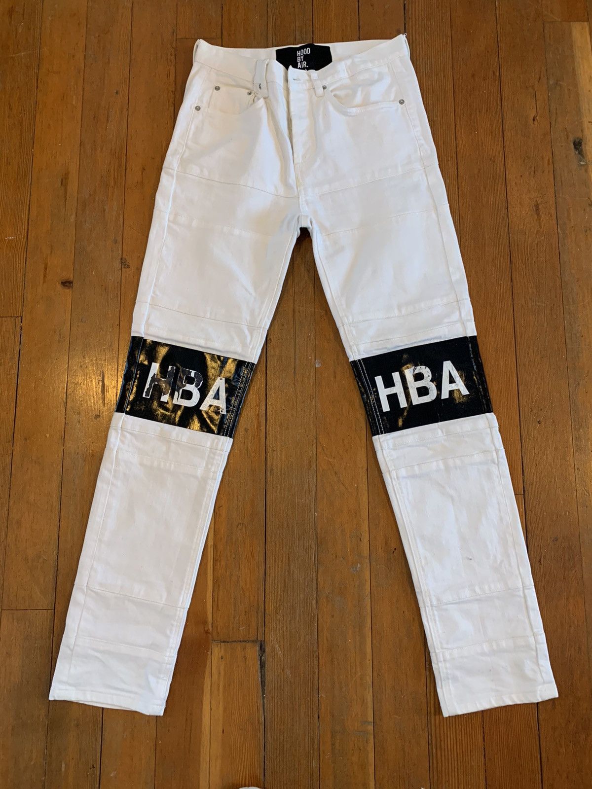 Hood By Air HBA White Hockey Jeans RARE!! | Grailed