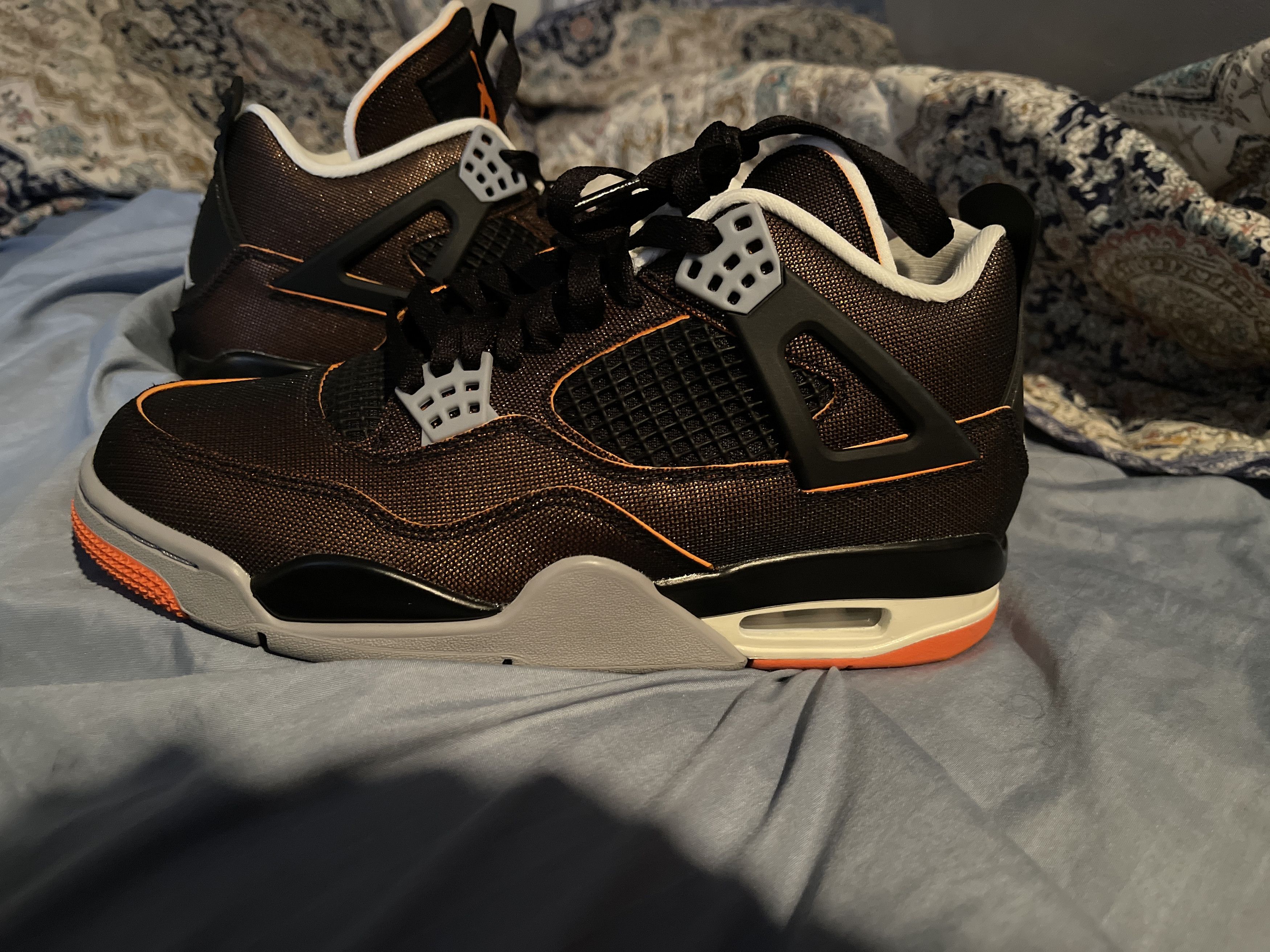 Nike jordan retro 4 starfish/sail/black/starfish | Grailed