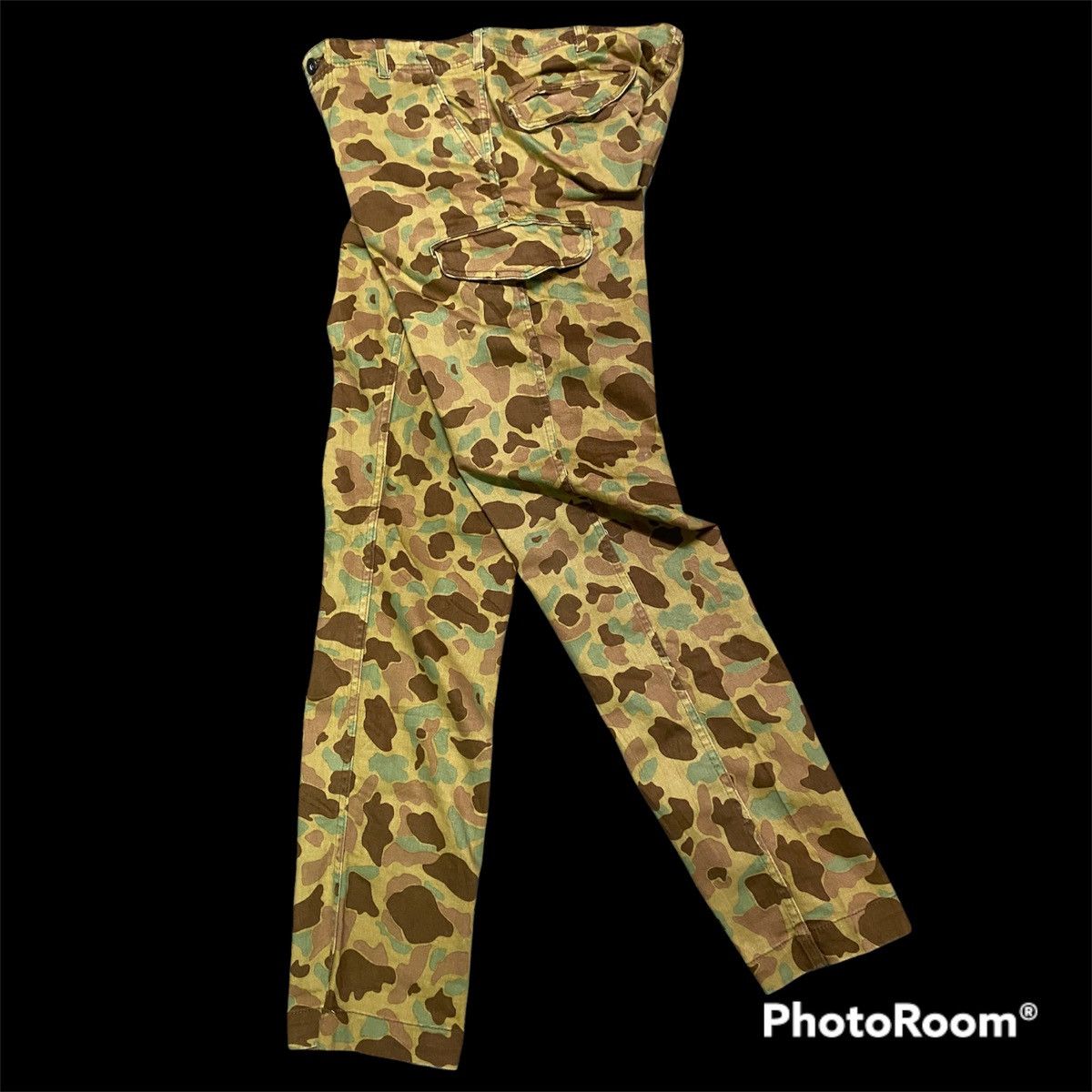 Military Global work Japan camo reverse print cargo multipocket pants ...