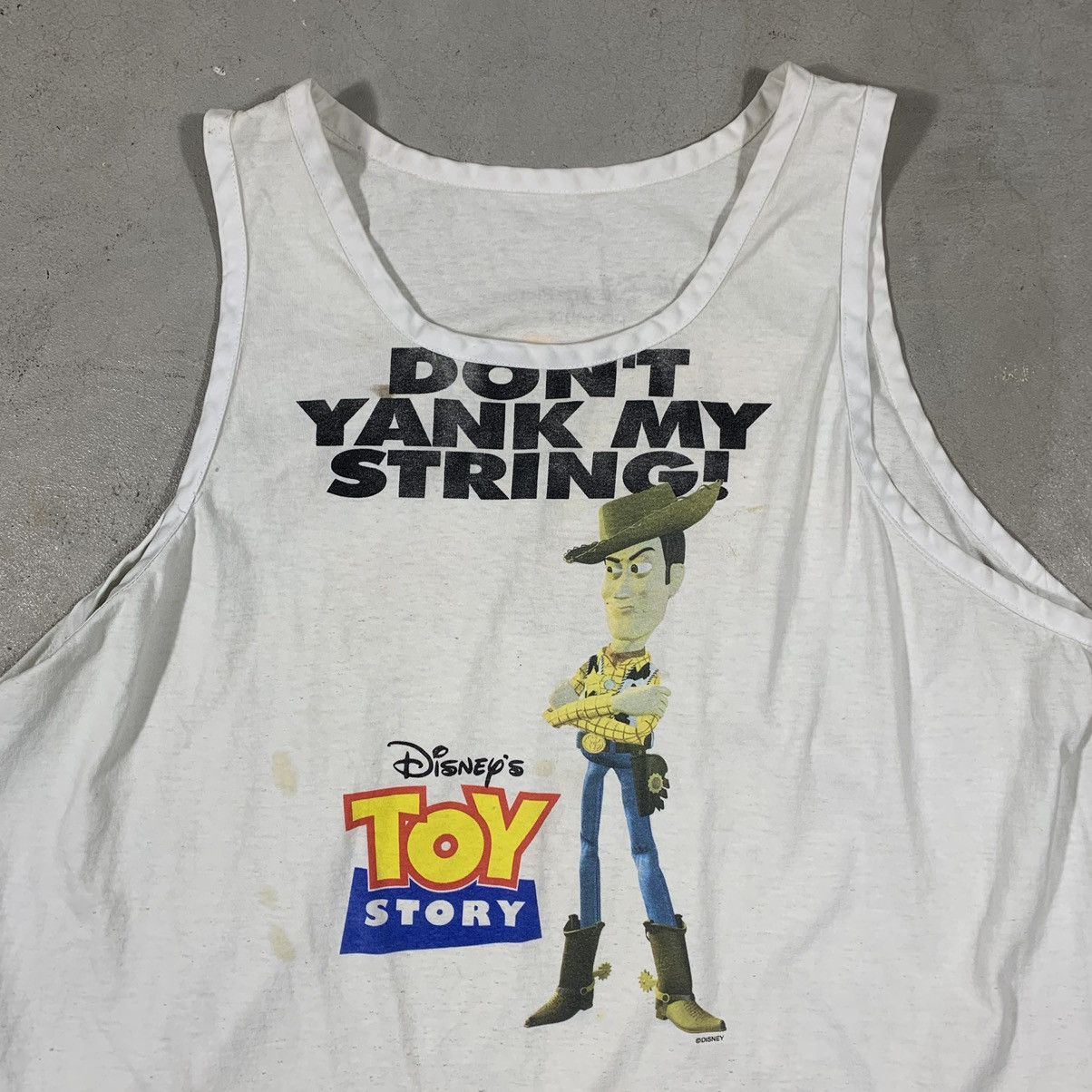 Vintage Vintage 90s Disney ToyStory Woody Yank String Tanktop Size L ...