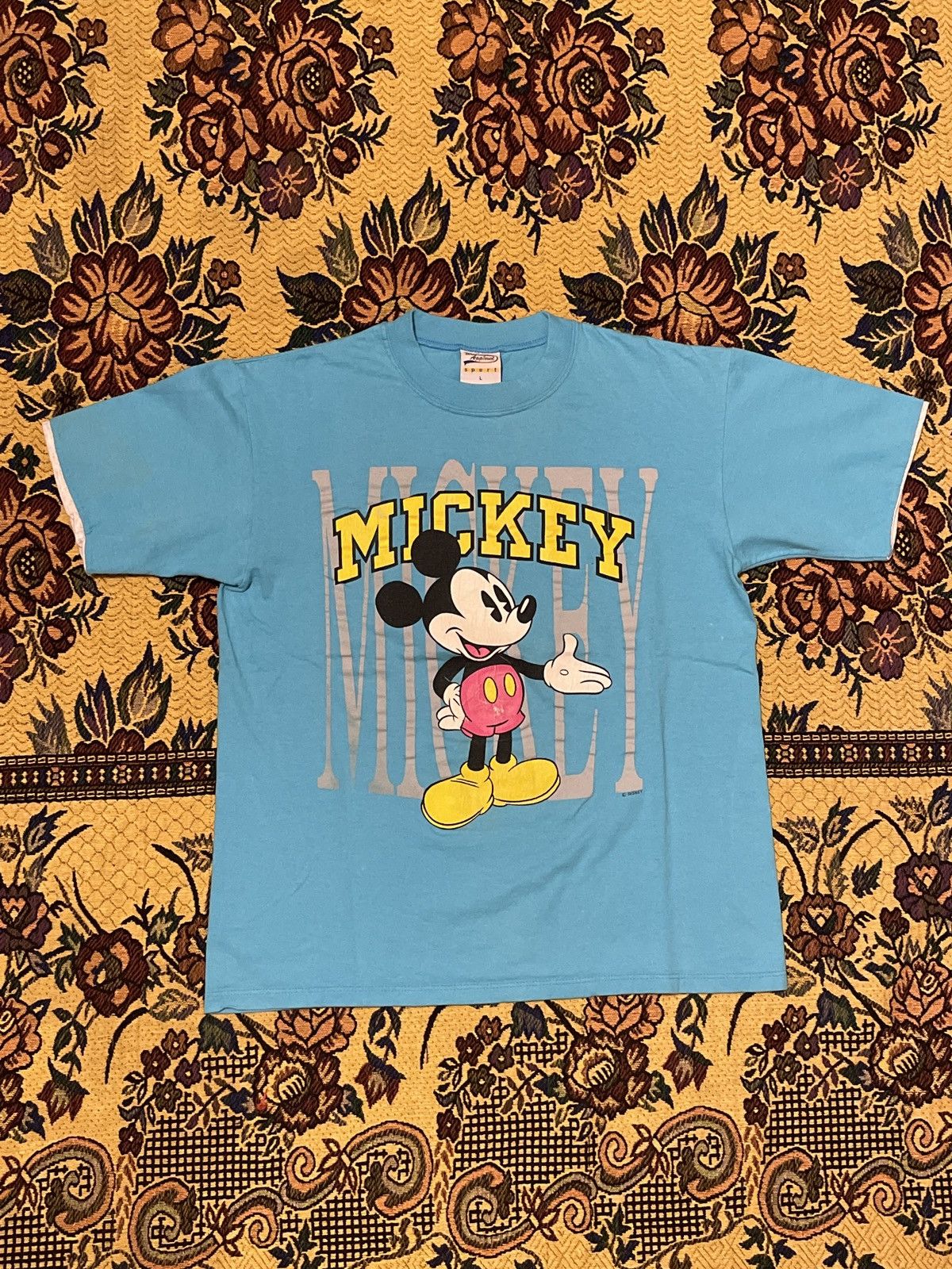 Disney × Made In Usa × Vintage Early 90’s Mickey Mouse Bootleg T-Shirt ...
