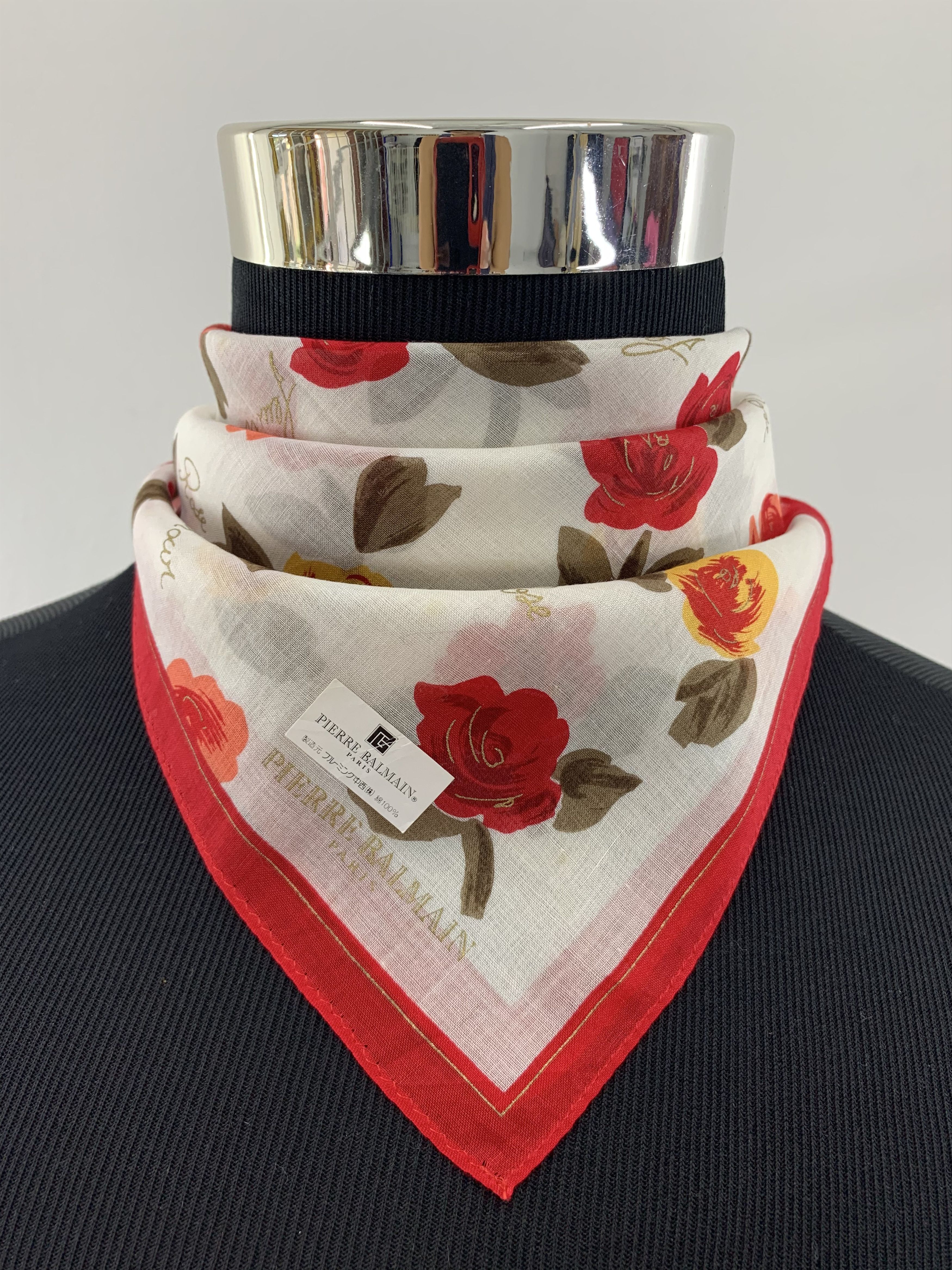 Pierre Balmain × Vintage Pierre Balmain Handkerchief / Bandana - D6059 ...