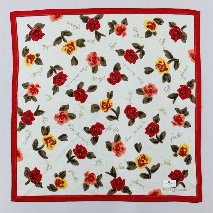 Vintage Pierre Balmain Handkerchief / Bandana - D6059 | Grailed