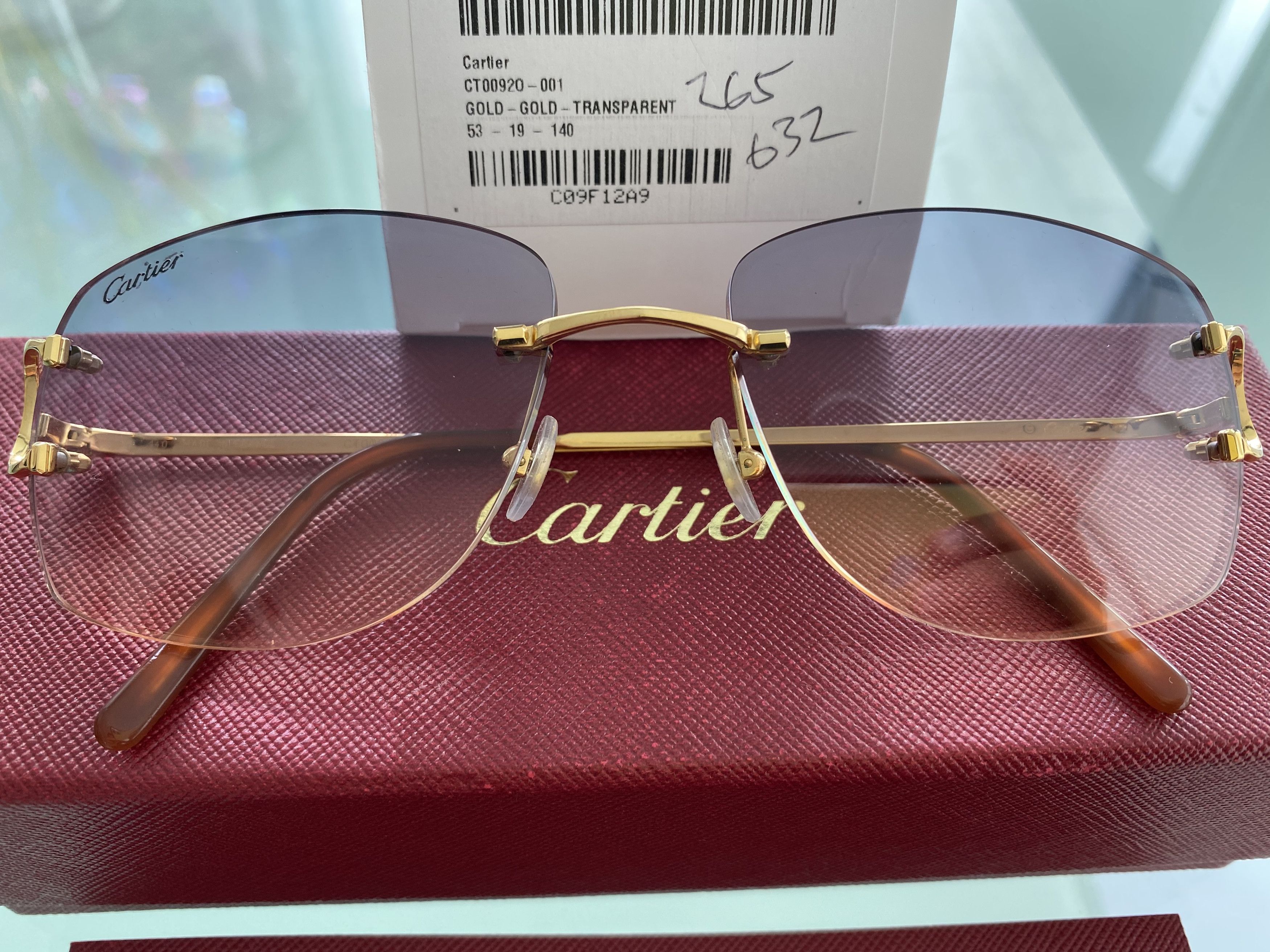 Cartier Cartier CT00920-001 Gold Sunglasses Pop Smoke Big C Frames ...