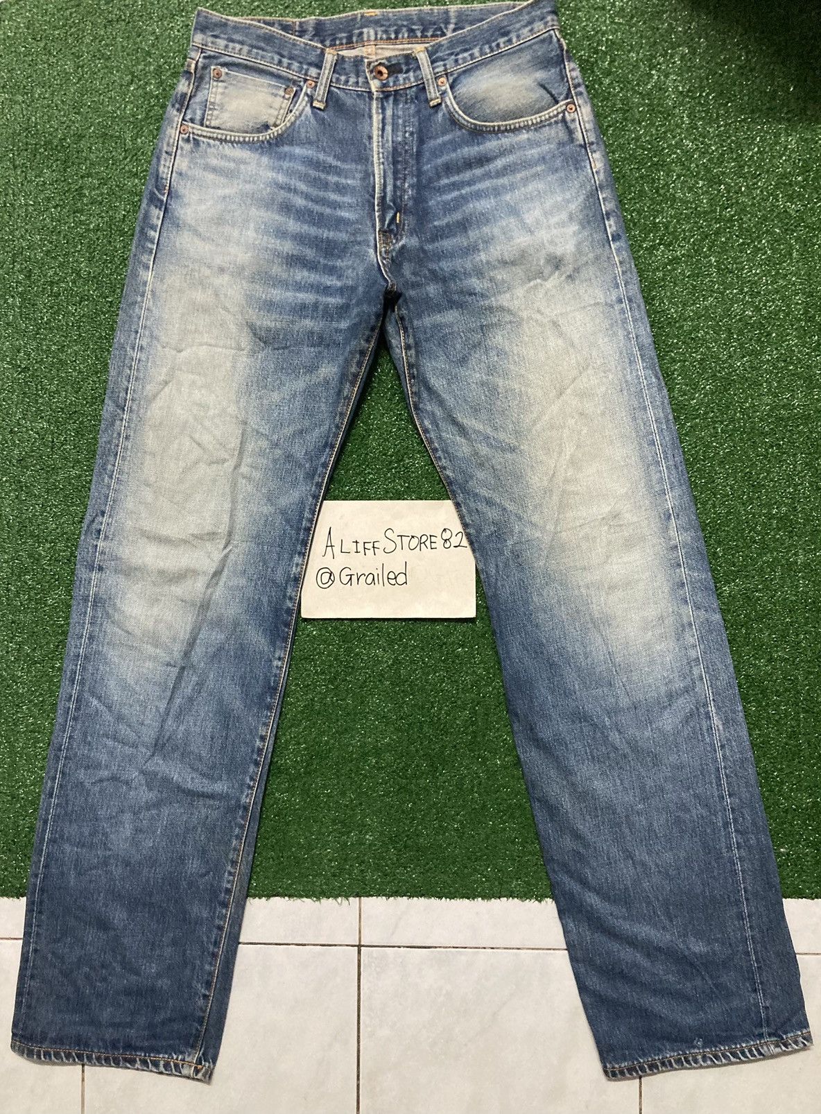 Edwin × Vintage Vintage Edwin Orange Tab Distressed Selvedge Denim ...
