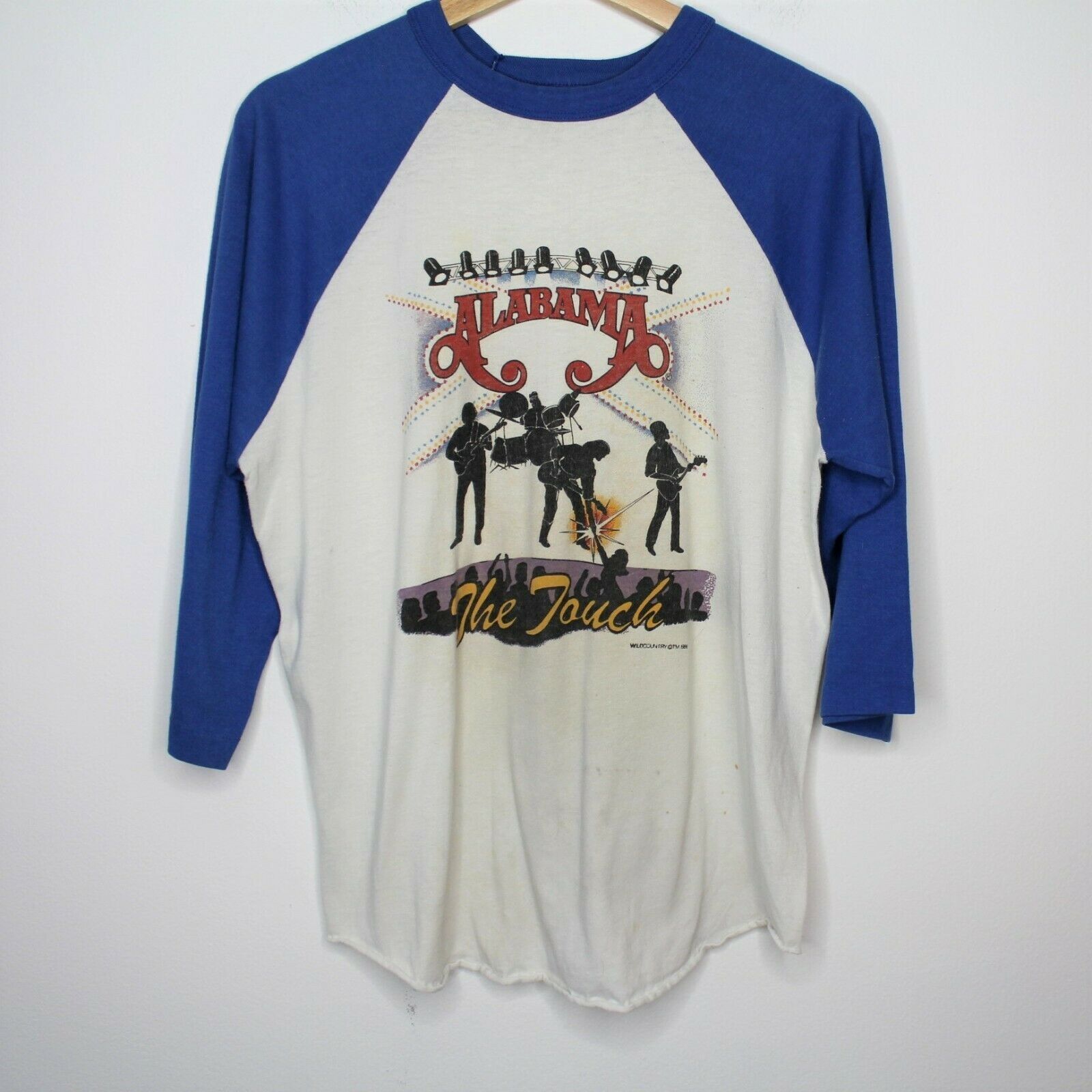 Vintage Y285 Vintage 1986 Alabama Concert Shirt Country Band Raglan ...