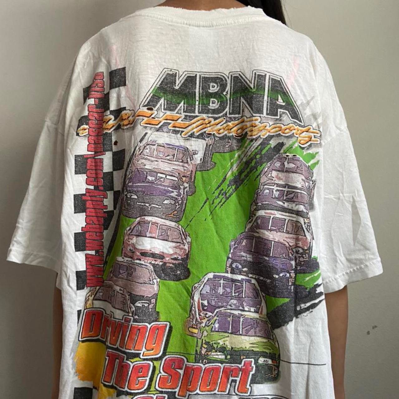 Vintage Vintage MBNA Nascar 1993 Graphics White Tee Shirt | Grailed