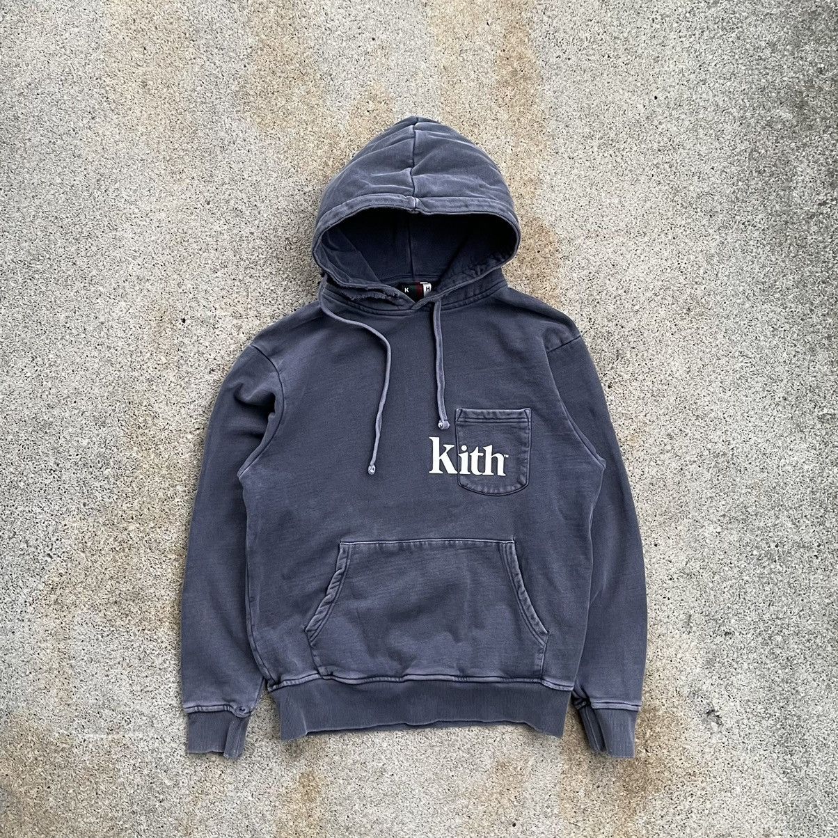 Hype × Kith × Streetwear Kith Pocket Logo Spellout Hoodie Sweatshirt ...