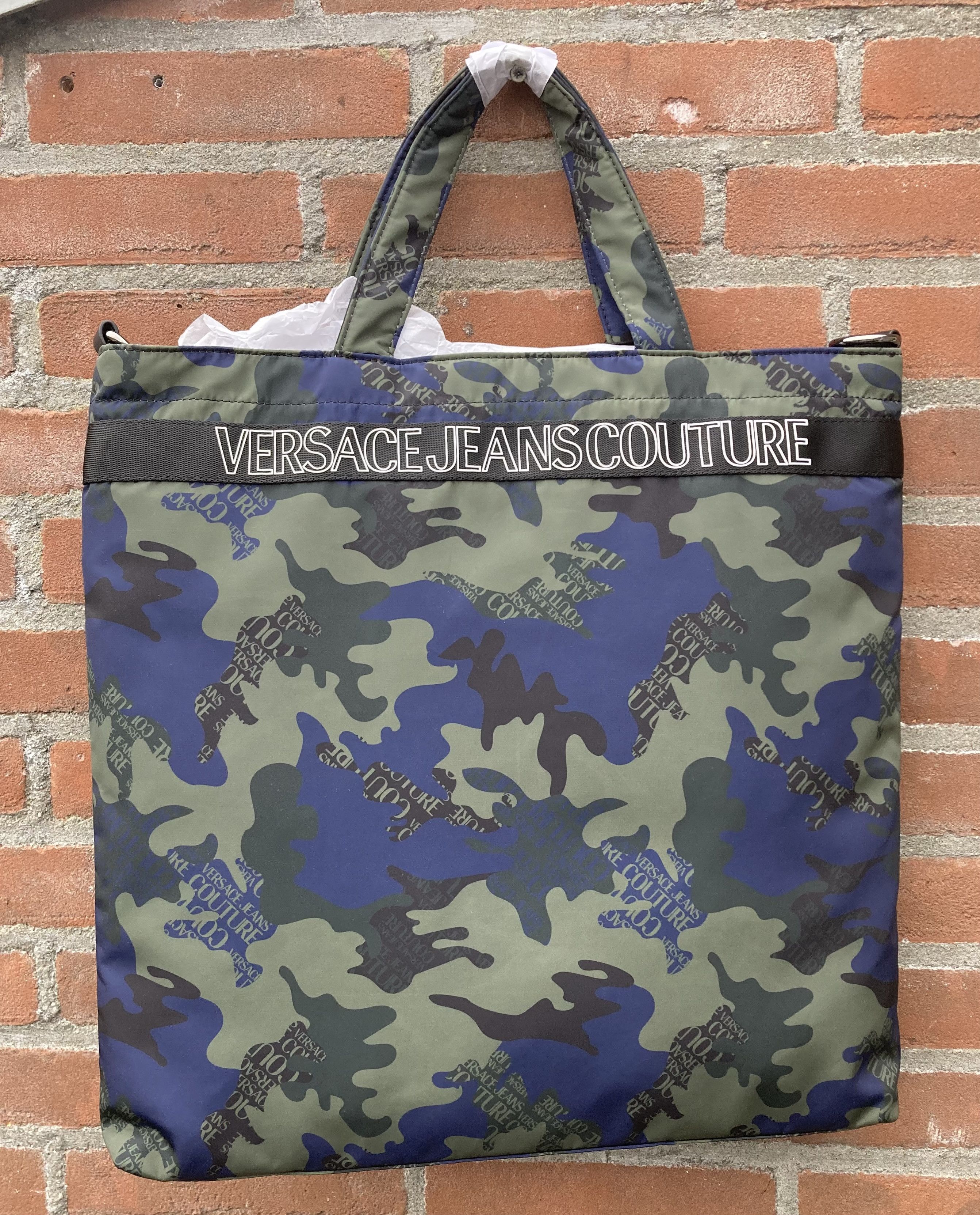 Versace tote bag shopper Camouflage jeans couture new ds | Grailed