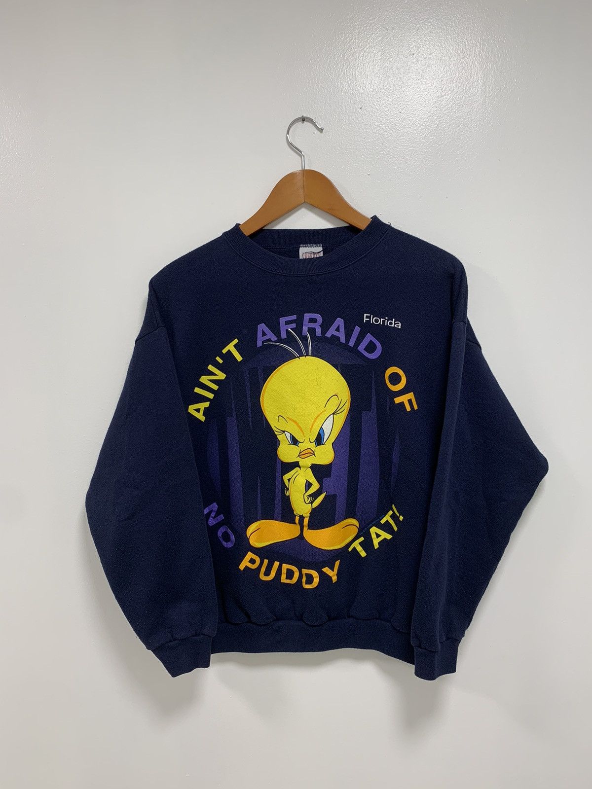 Vintage Vintage 1996 tweety ain’t afraid of no puddy tat sweatshirt ...