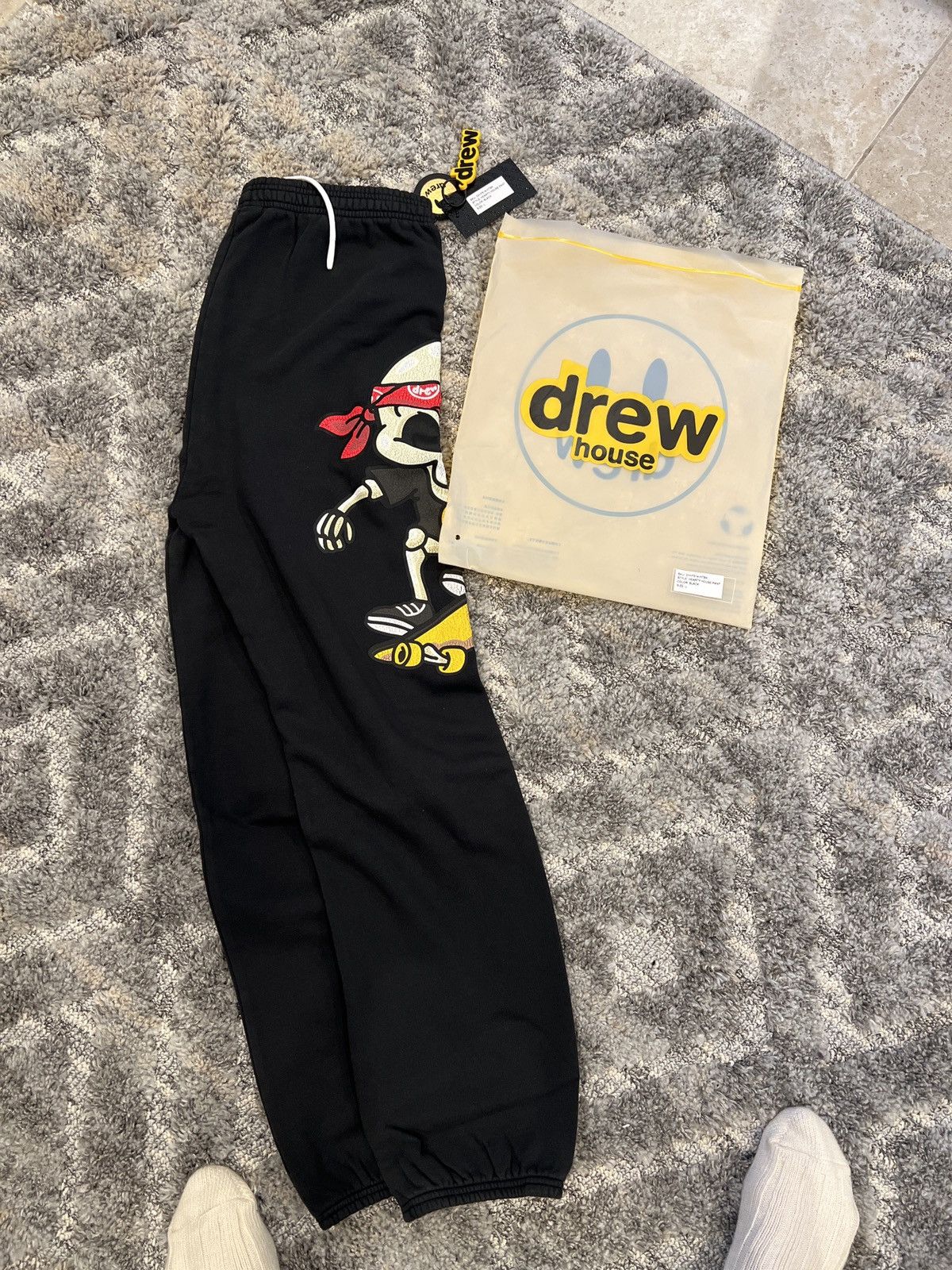 Drew House Large sweatpants hearty drew house black new | Grailed