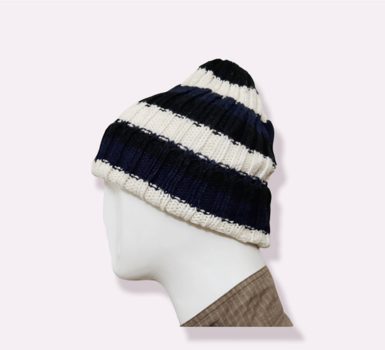 Vintage DECADE STANDARD PRISON STRIPES KNITTED CUFF BEANIE | Grailed