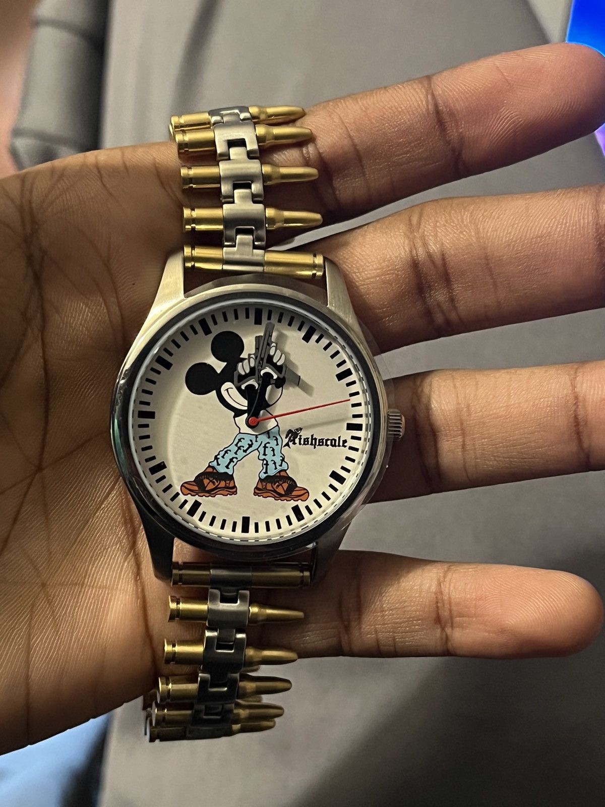 Streetwear Mickey Mouse Glock Watch w/ Bullets Wristband FISHSCALE ...