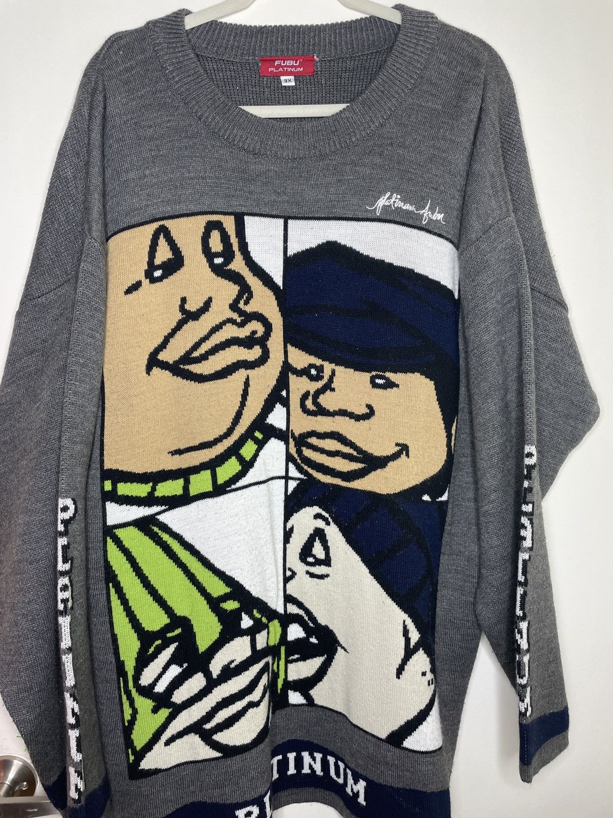 Fubu × Vintage Vintage FUBU Fat Albert & Gang Platinum Sweater | Grailed