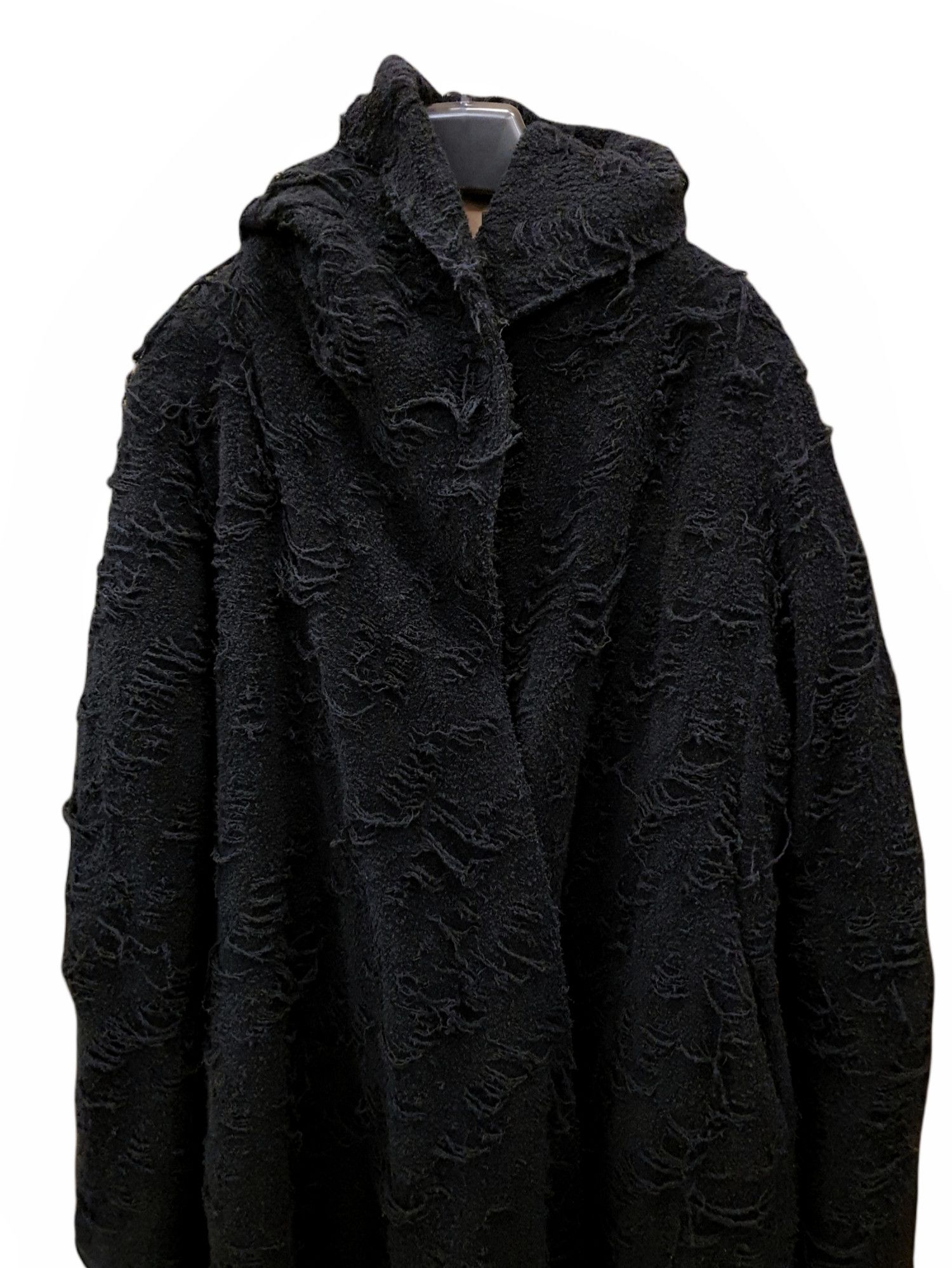Julius FW13 'CRACK' Distressed Shredded Cloak Coat | Grailed